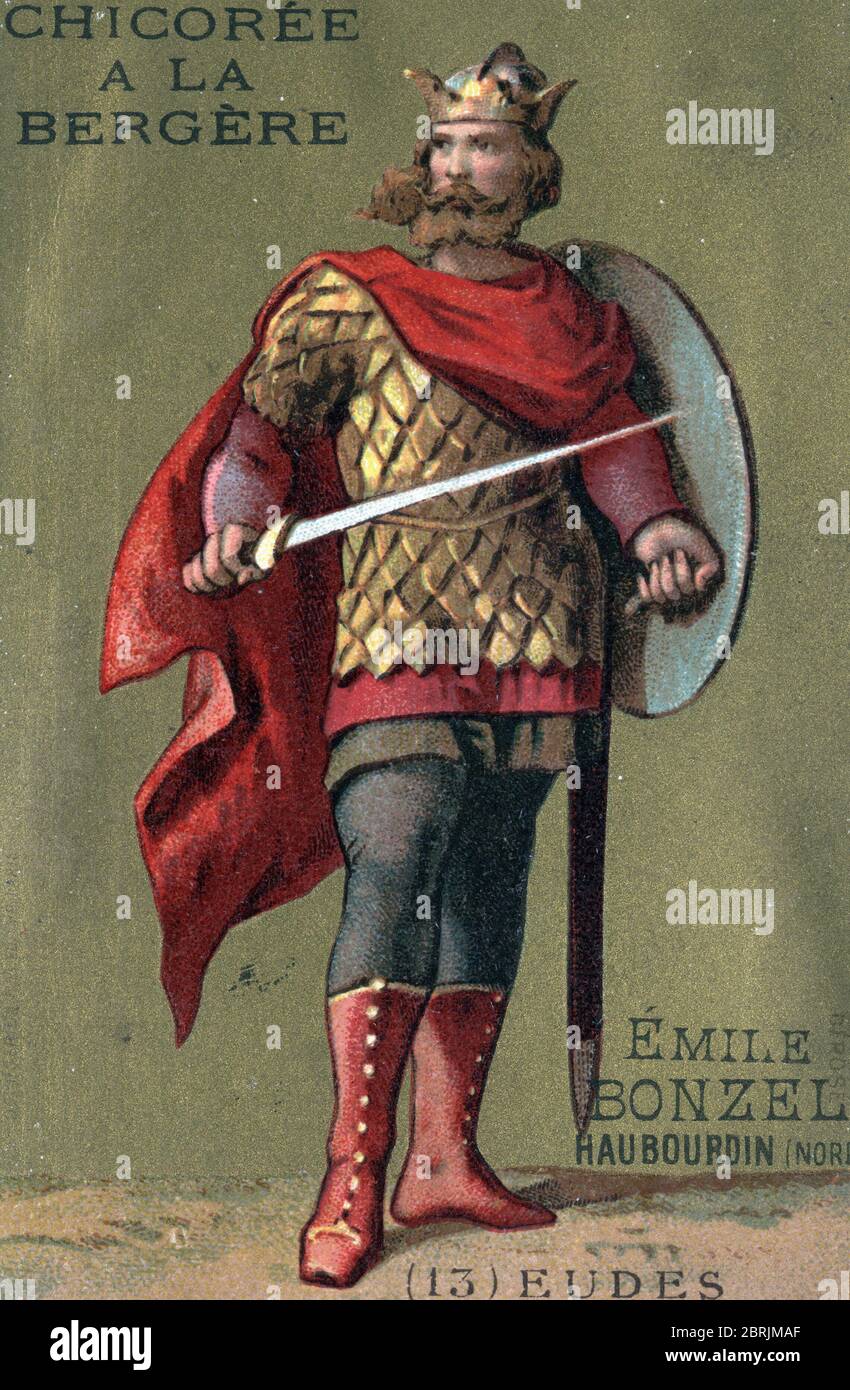 "Representation d'Eudes (Odon) (vers 860 - 898), Comte de Paris et de ...