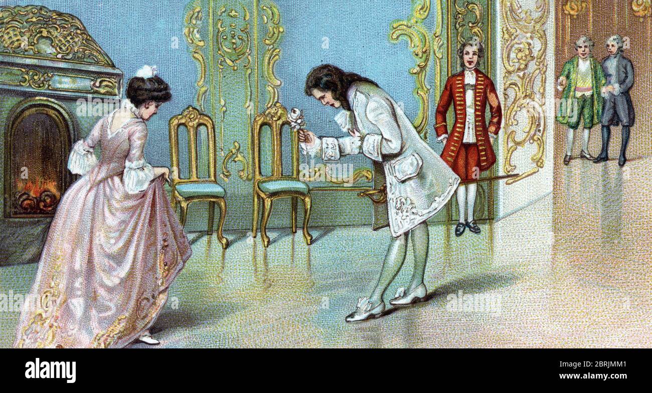 "Le comte Octavian Rofrano presente la rose d'argent a Sophie de ...