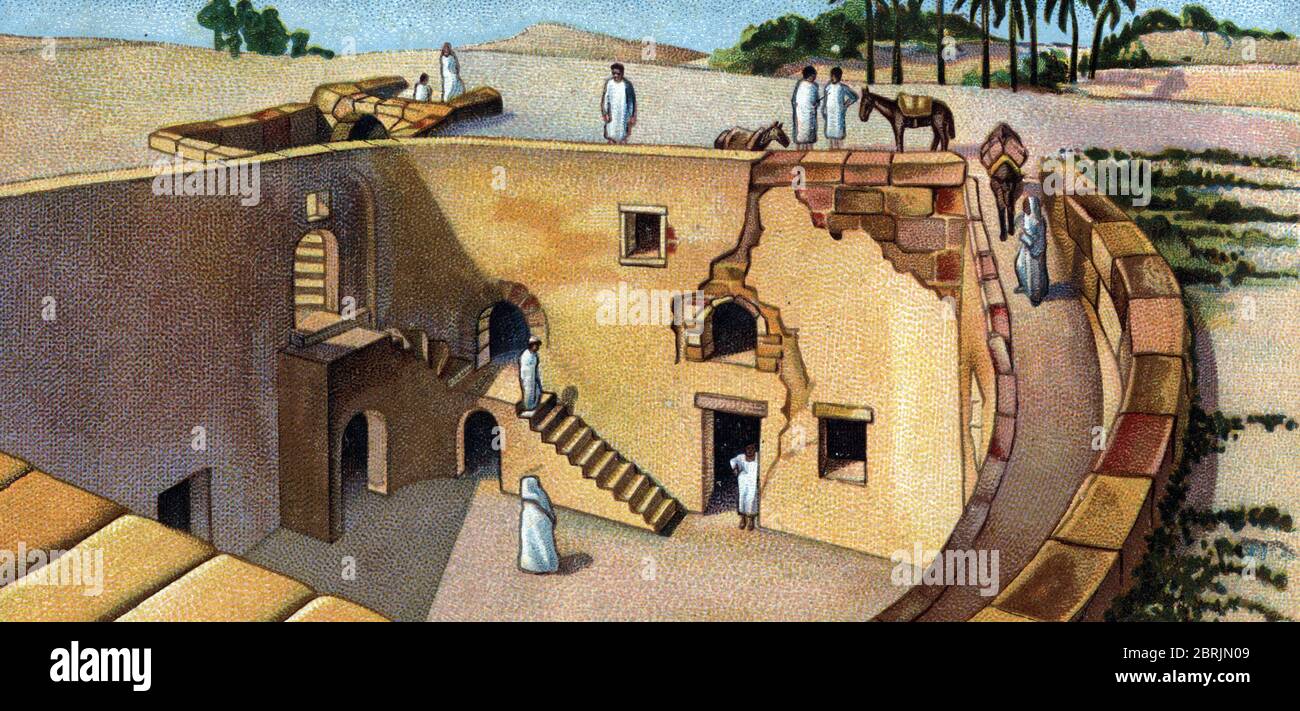 "Vue des maisons troglodytes (souterraines) de Matmata, tunisie ...