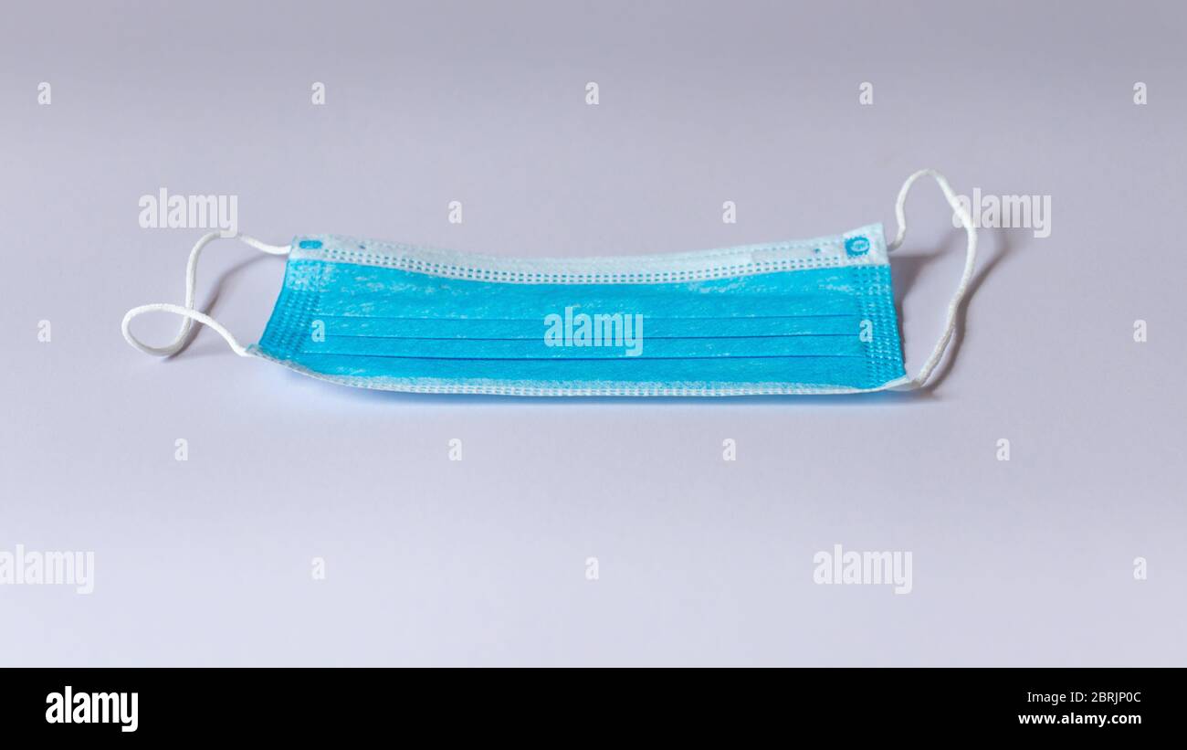 Surgical protective Face Mask isolated on a white background Stock ...