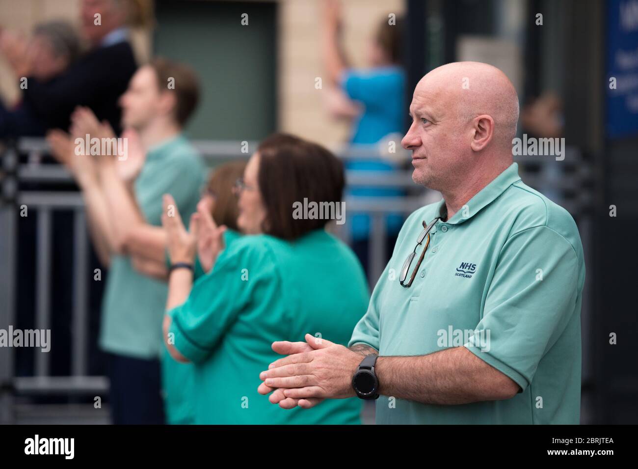 Hospital porters clapping hi-res stock photography and images - Alamy