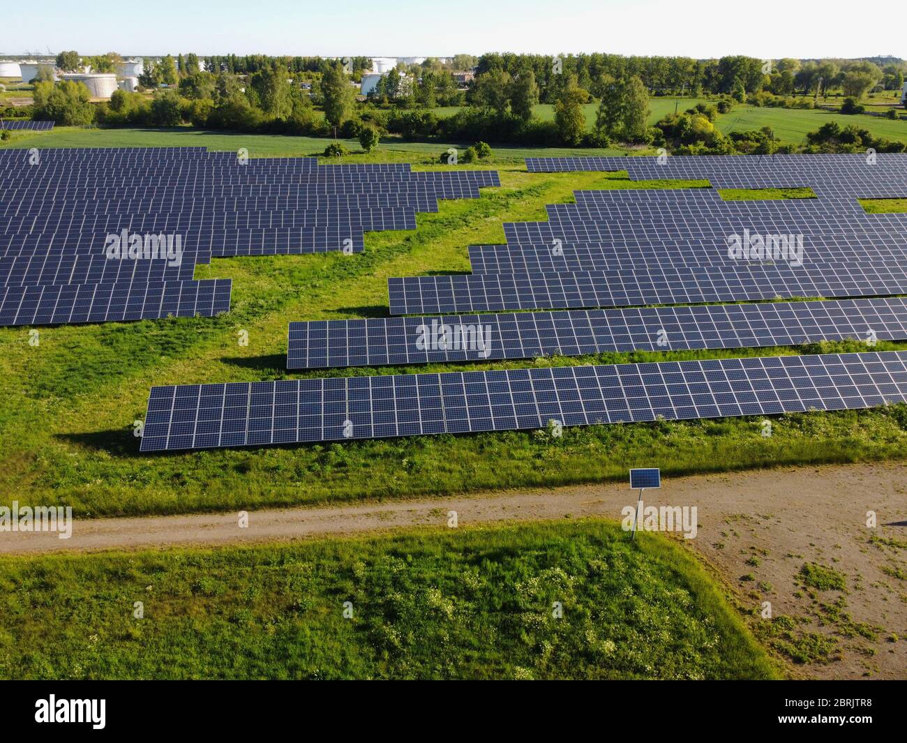 Solar panels in photovoltaic power plant Stock Photo - Alamy
