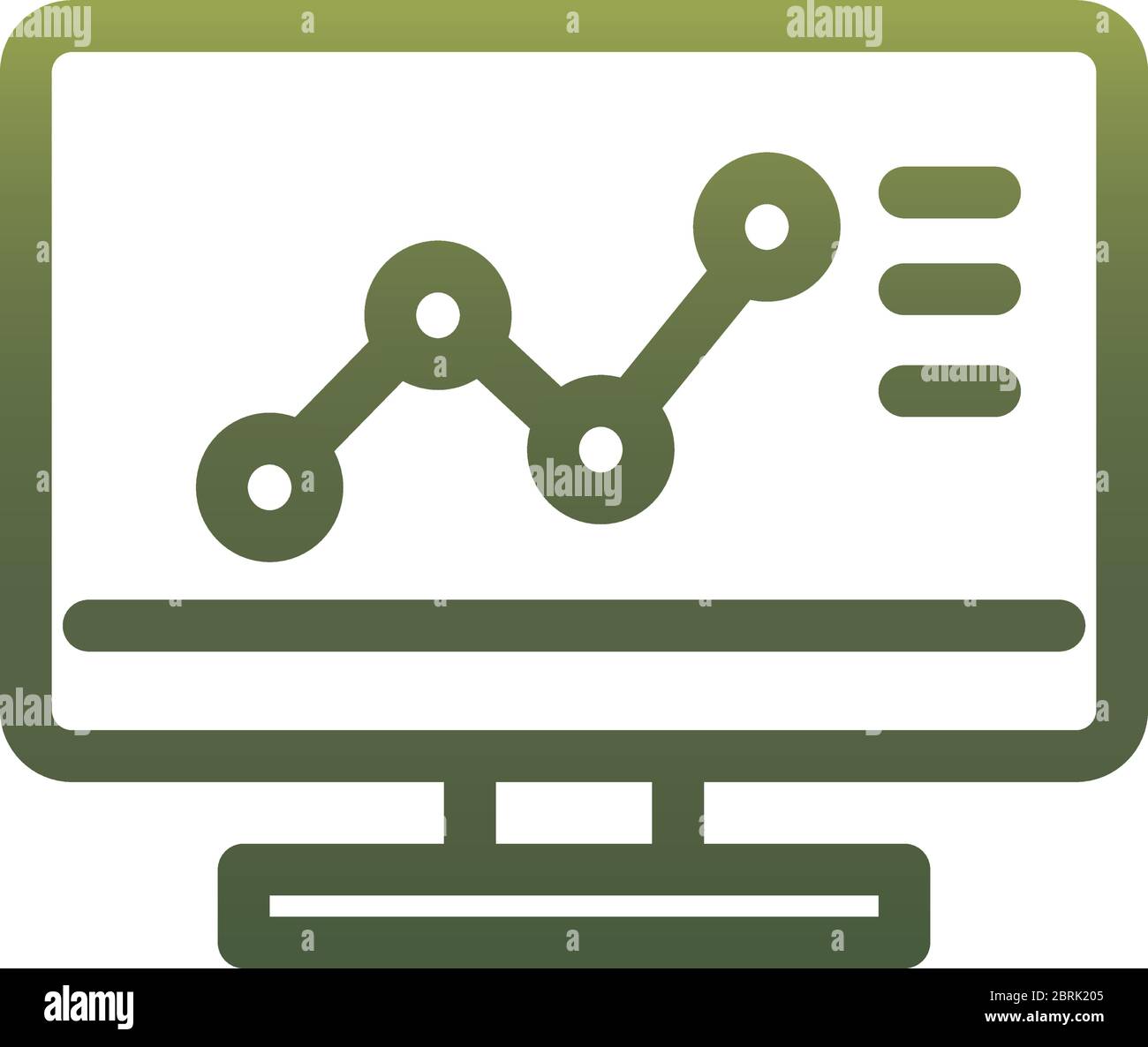 Infographic increase arrow chart inside computer gradient style icon ...