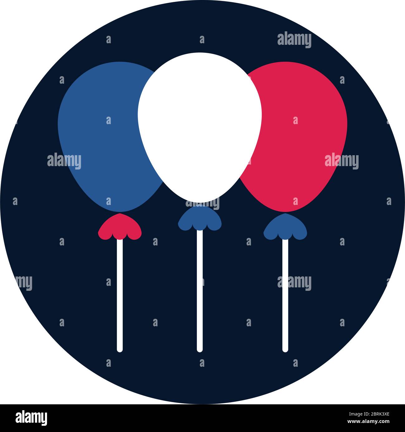 france balloons block and flat style icon design, Bastille day and ...