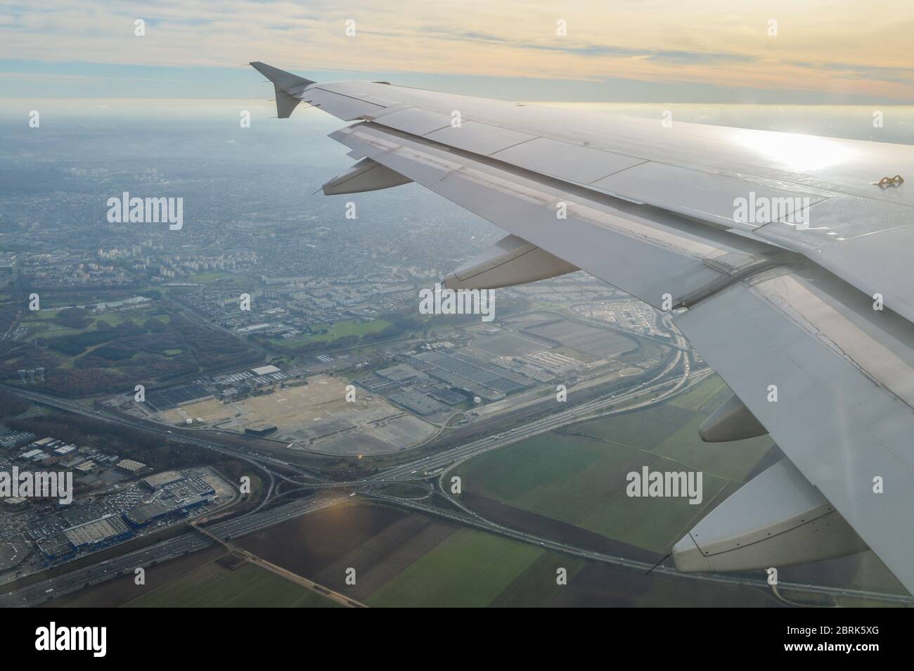 Aerial view of paris from plane hi-res stock photography and images - Alamy