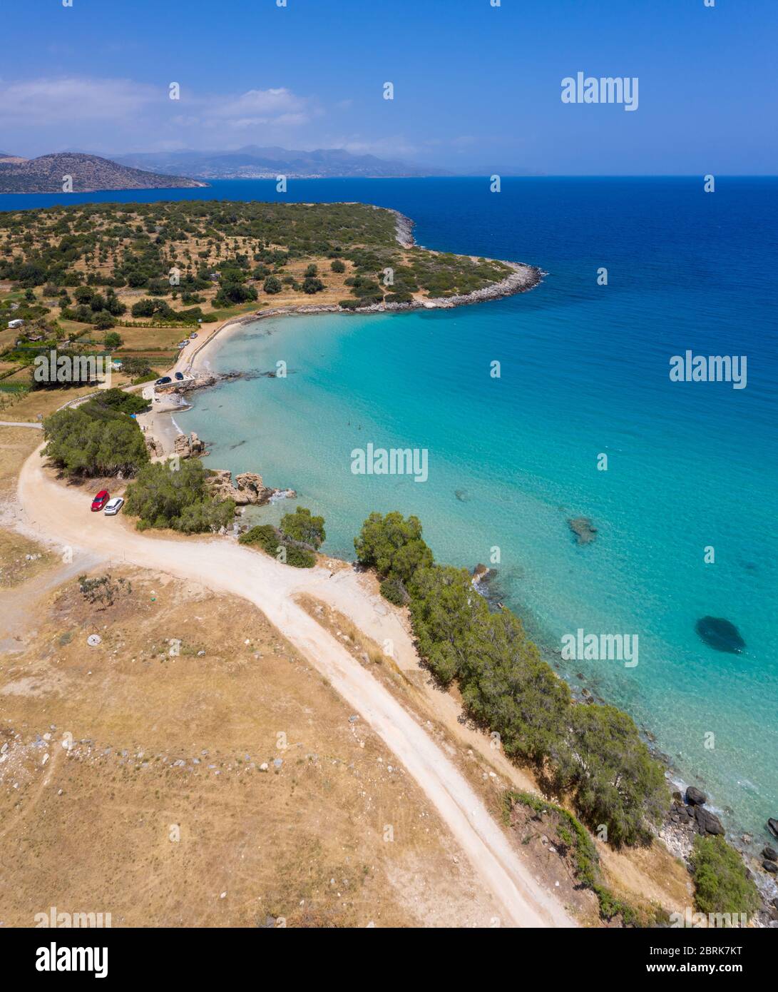 Tropical beach of Voulisma beach, Istron, Crete, Greece Stock Photo - Alamy
