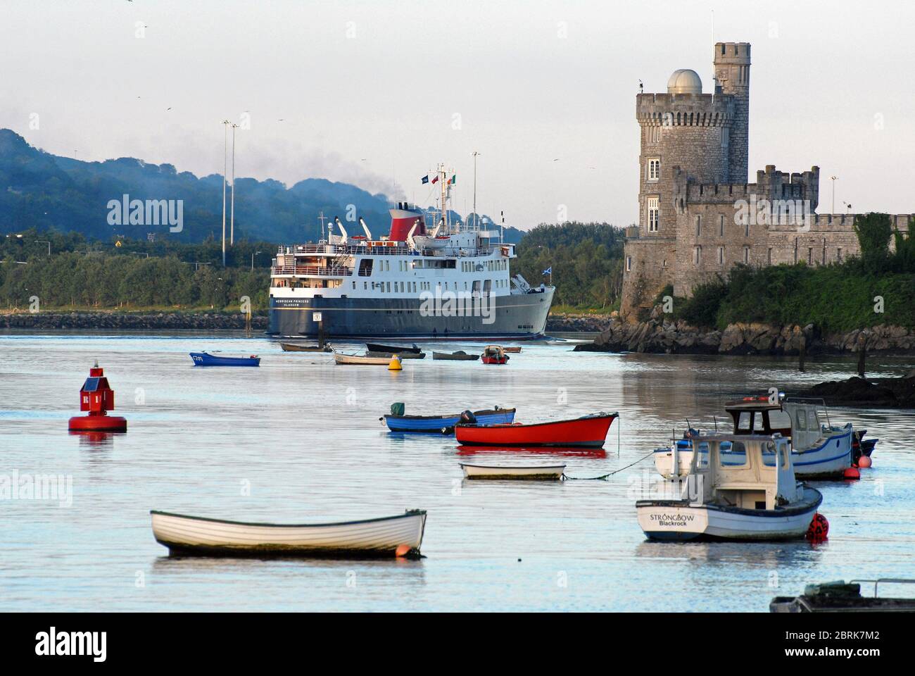 HEBRIDEAN PRINCESS rounding the BLACKROCK CASTLE OBSERVATORY in the ...