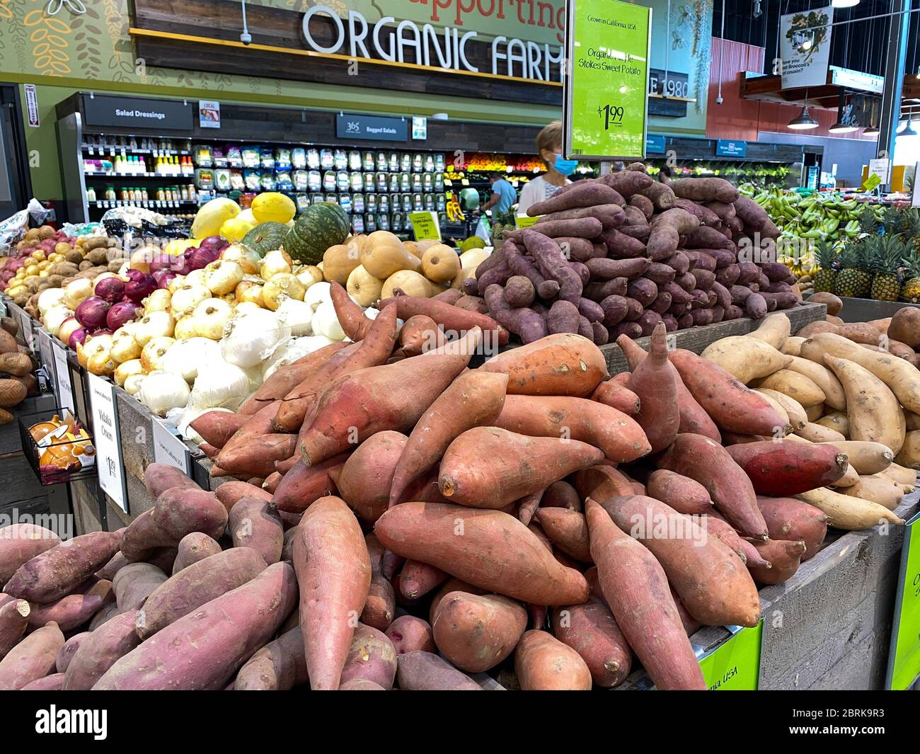 Orlando, FL/USA - 5/10/20: A display of Sweet Potatoes at a grocery ...