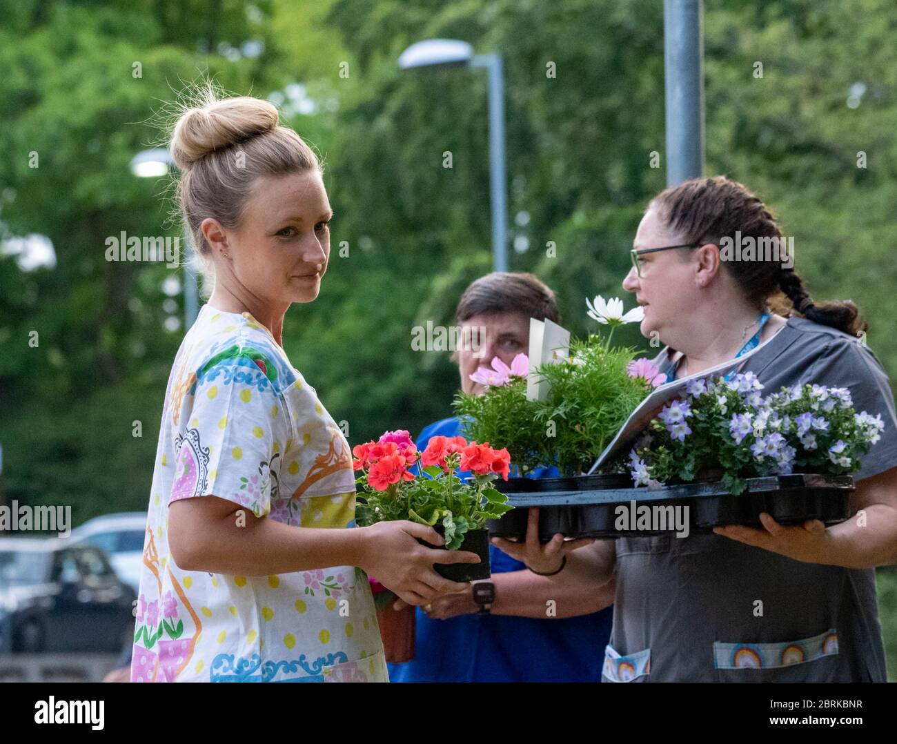Blond female nhs staff hi-res stock photography and images - Alamy