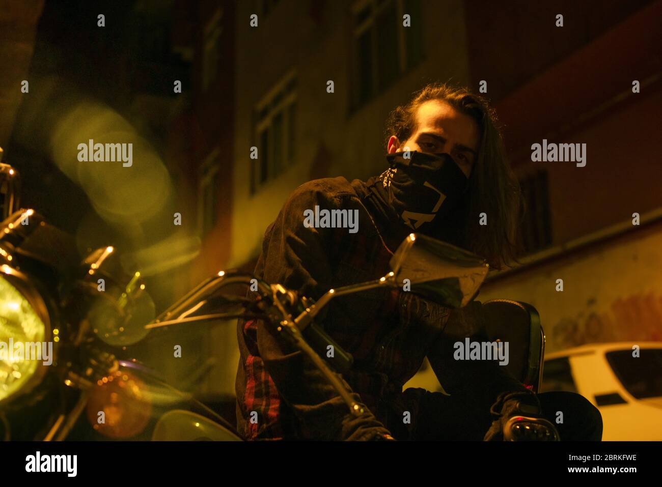 Motorcycle gang night hi-res stock photography and images - Alamy