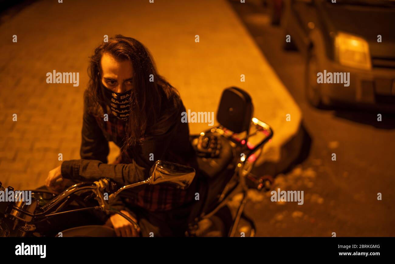 Old Man On Motor Bike High Resolution Stock Photography and Images - Alamy