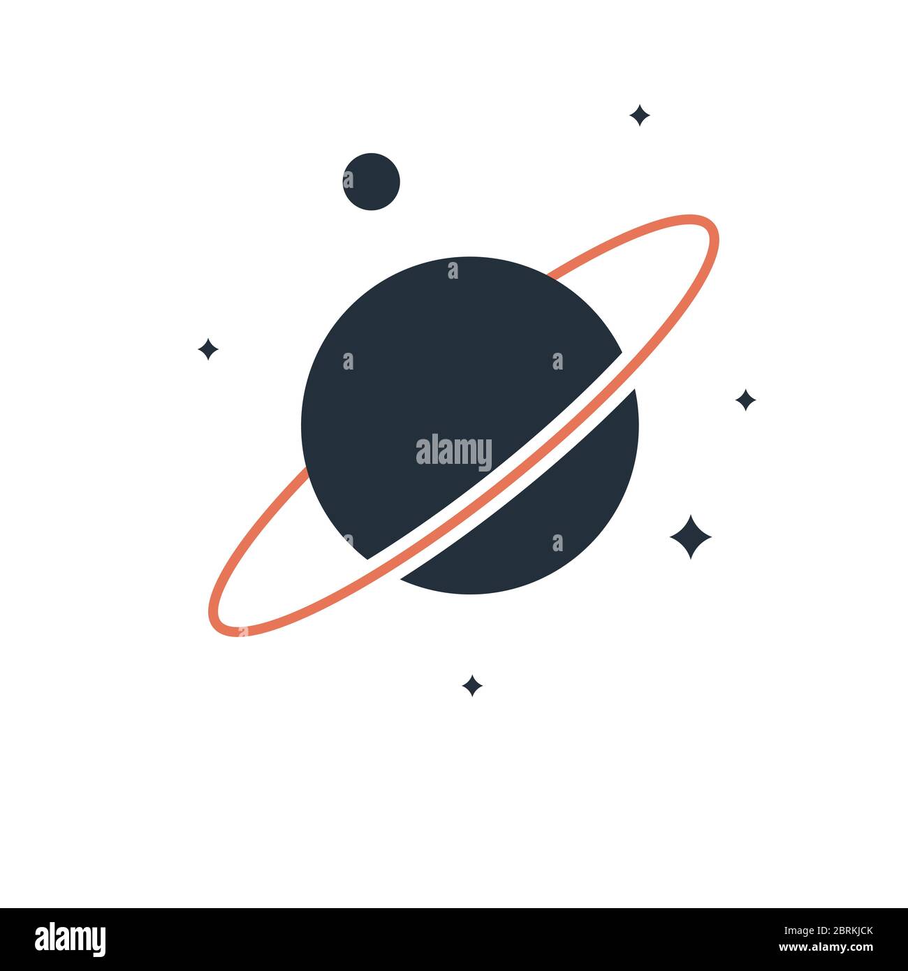 Vector purple planet with ring space Icon. Stock vector illustration ...