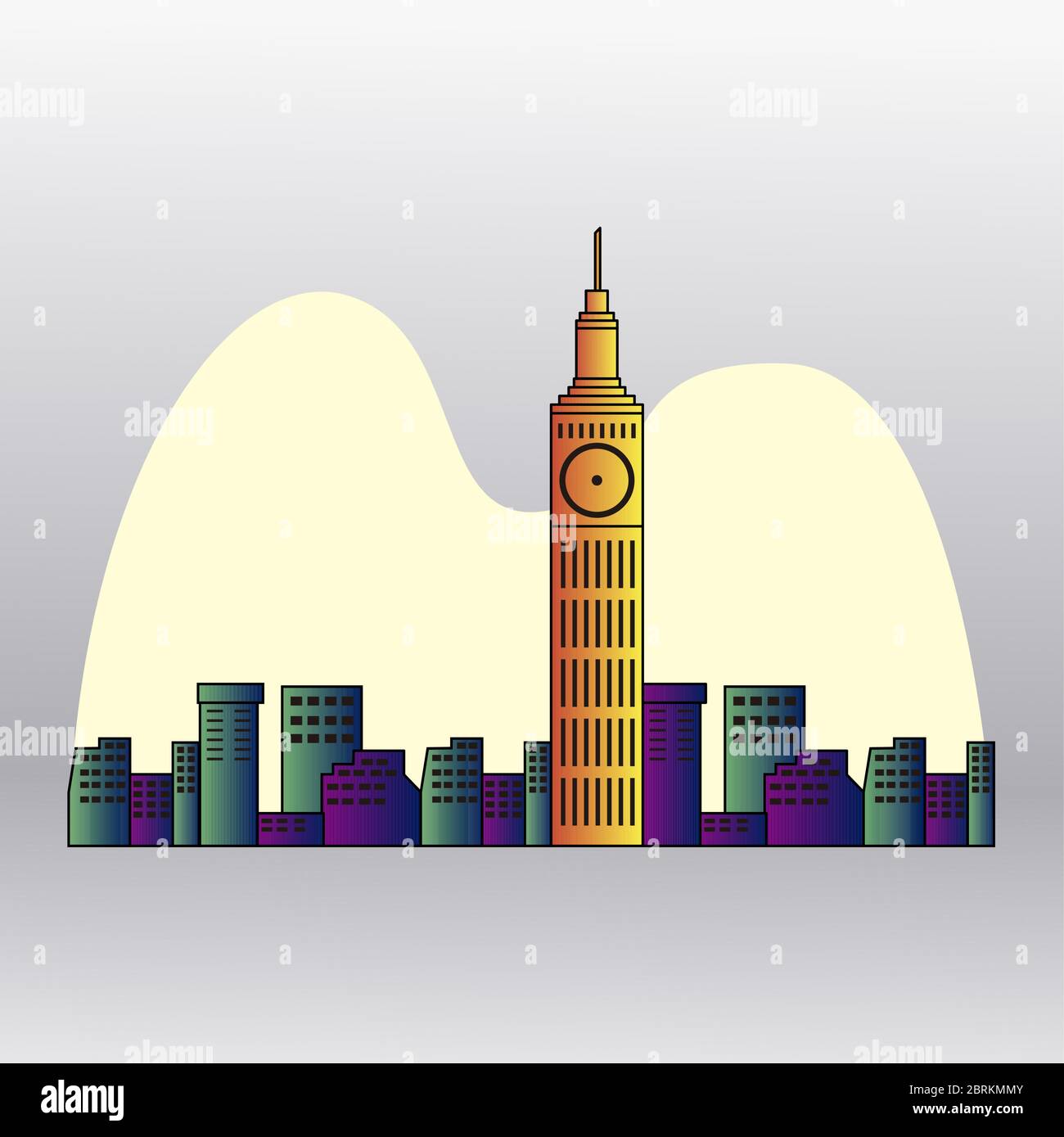 London night skyline river Stock Vector Images - Alamy