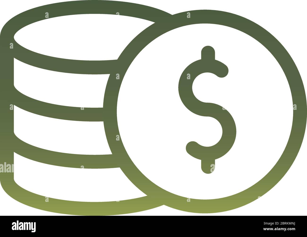 coins gradient style icon of money financial banking commerce and ...