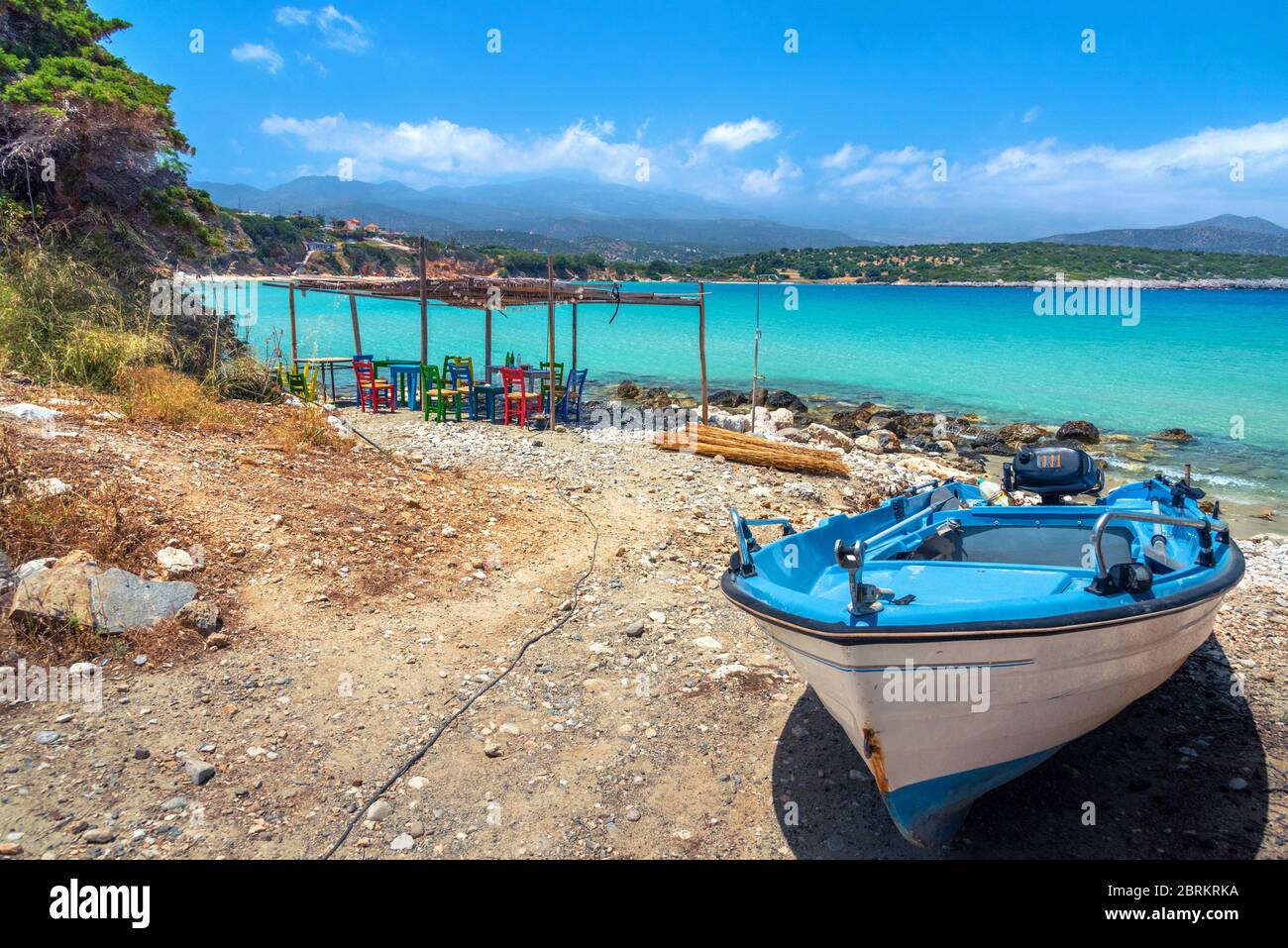 Tropical beach of Voulisma beach, Istron, Crete, Greece Stock Photo - Alamy