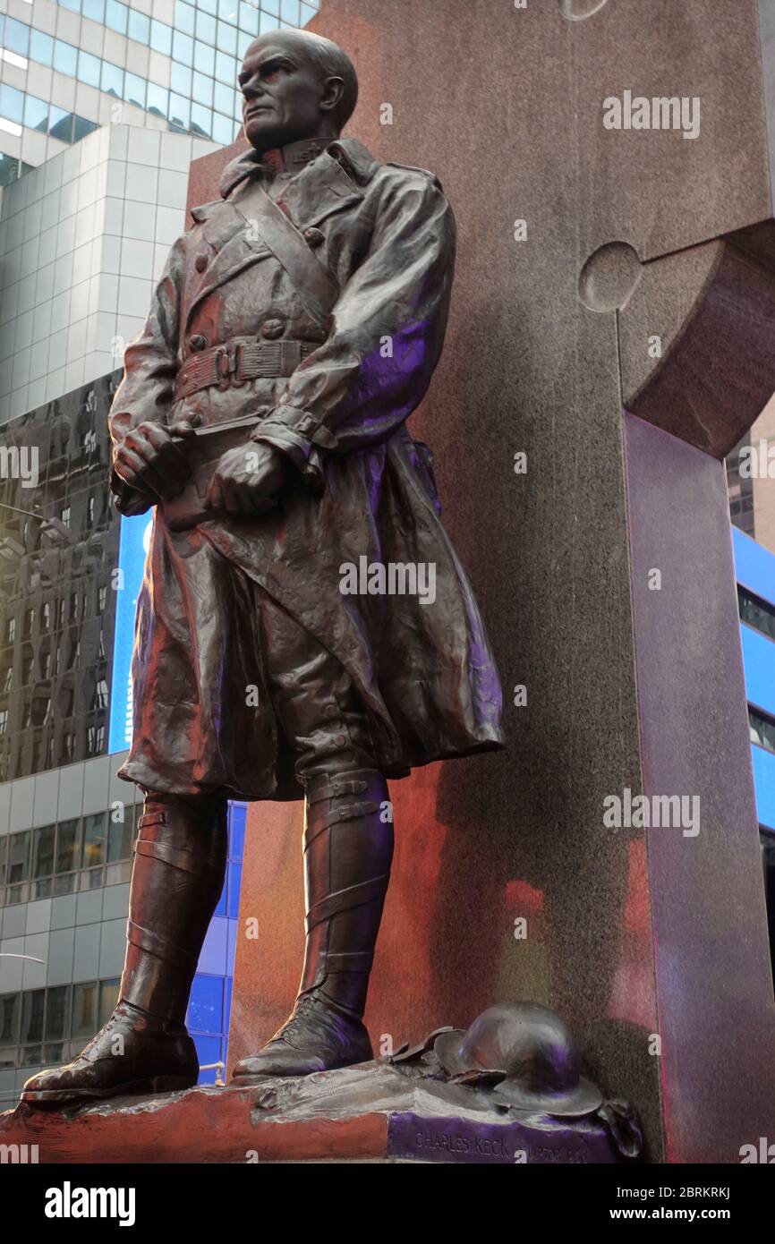 Father Duffy statue in Duffy square in Times Square New York City Stock ...
