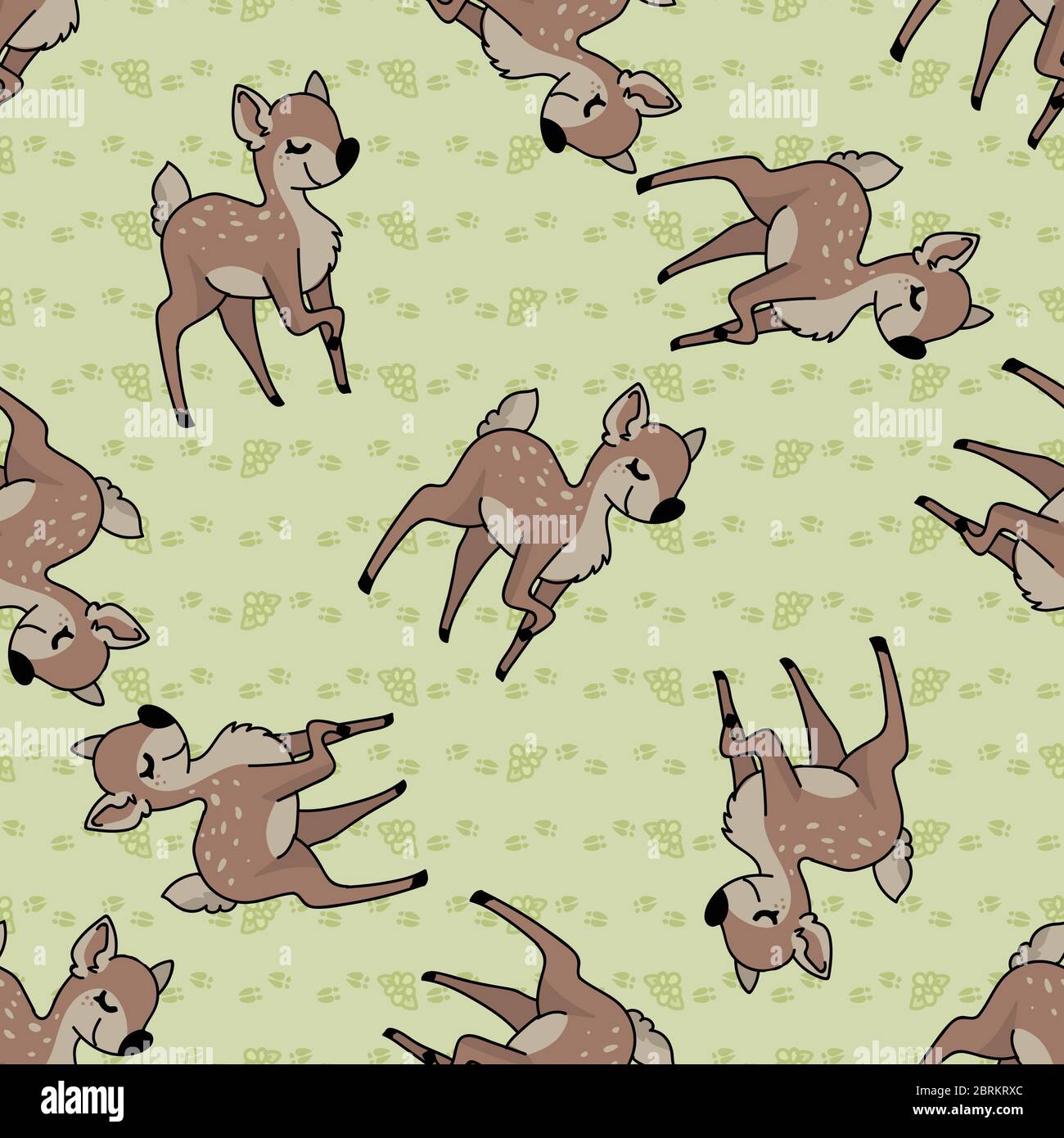 Cute fawn nursery wallpaper hi-res stock photography and images - Alamy