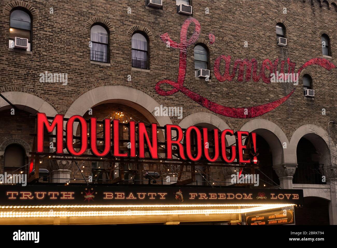 Moulin Rouge musical on Broadway NYC Stock Photo - Alamy