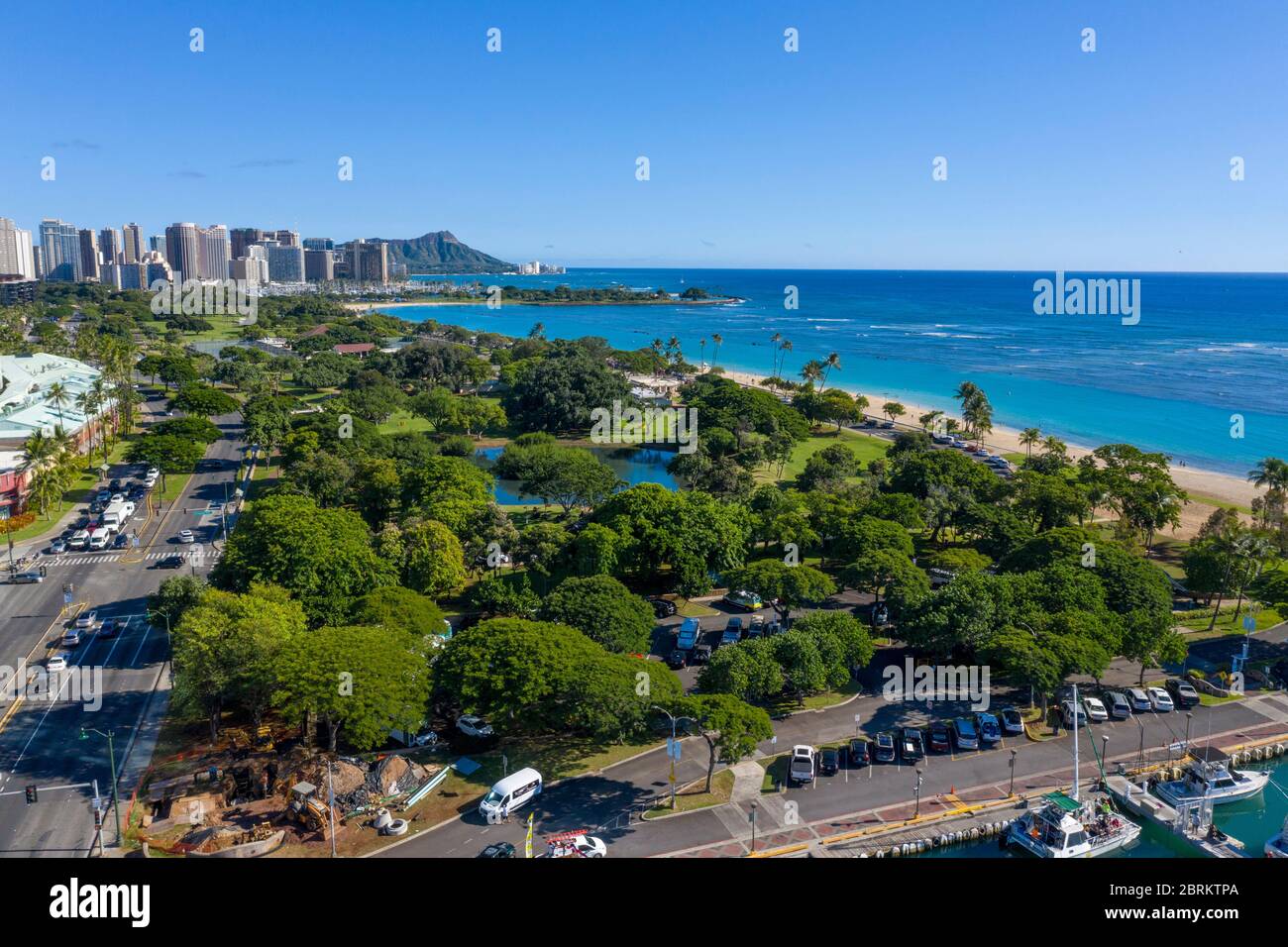 Ala Moana Beach Park , Waikiki, Honolulu, Oahu, Hawaii Stock Photo - Alamy