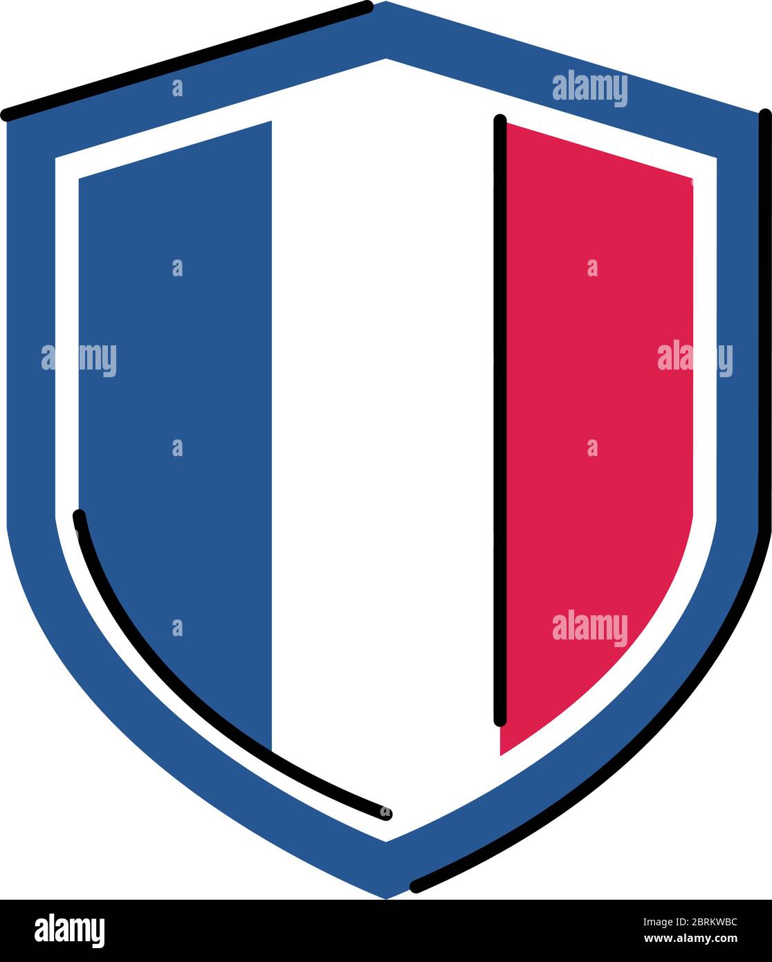 france shield line and fill style icon design, Bastille day and french ...