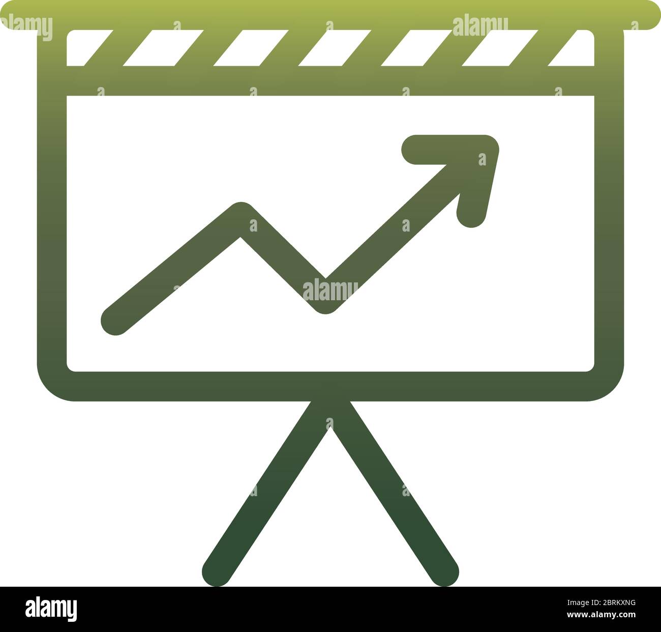 Infographic increase arrow chart inside board gradient style icon design, Data information ...