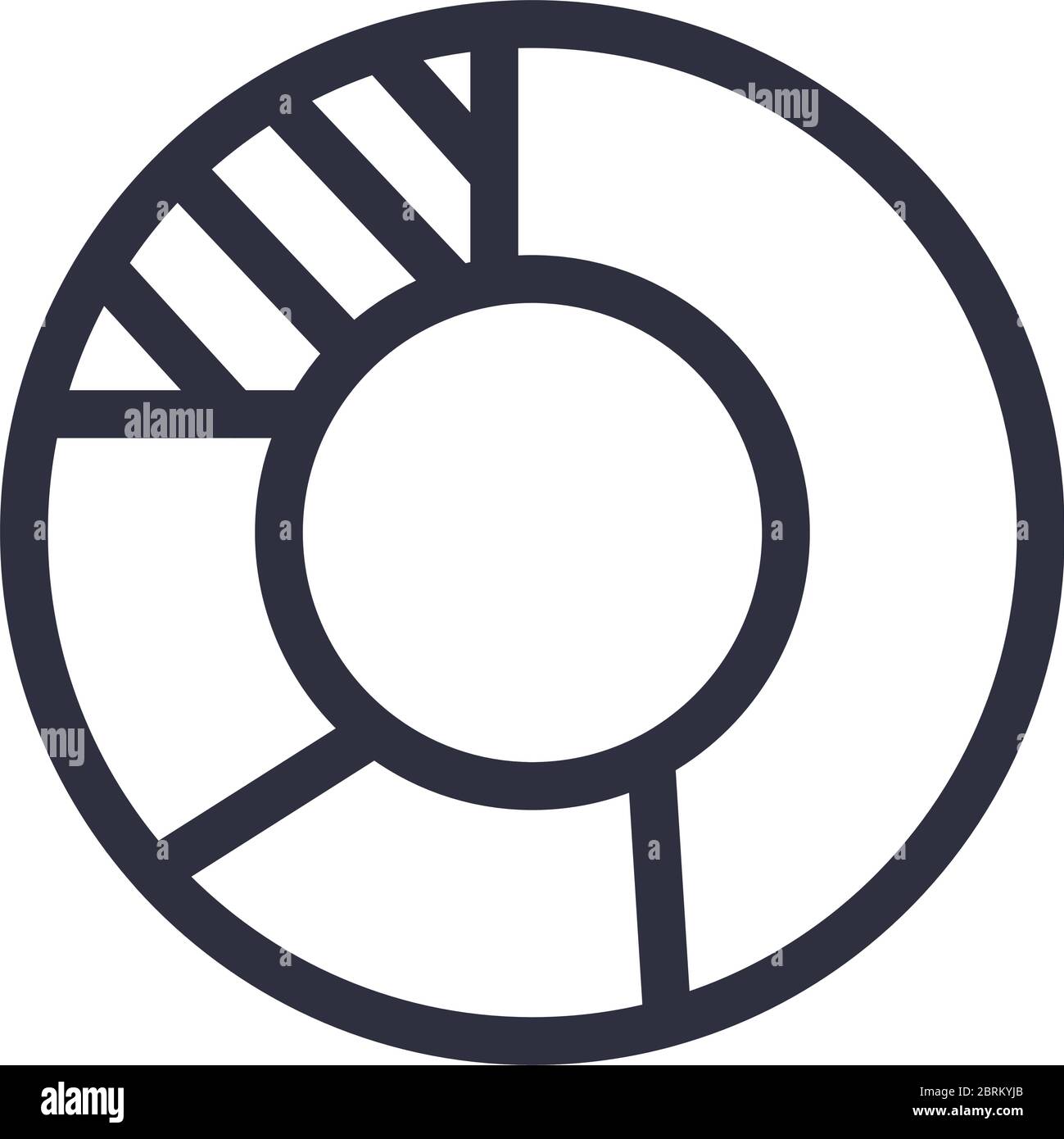Infographic pie chart line style icon design, Data information business ...