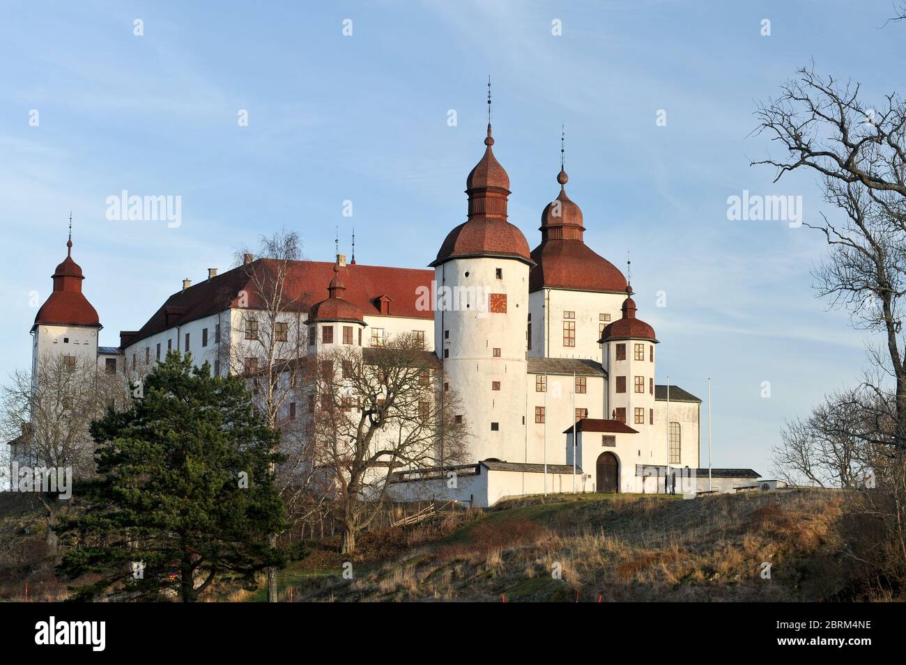 Baroque Lacko Slott (Lacko Castle) built on Kållandsö island on Lake ...
