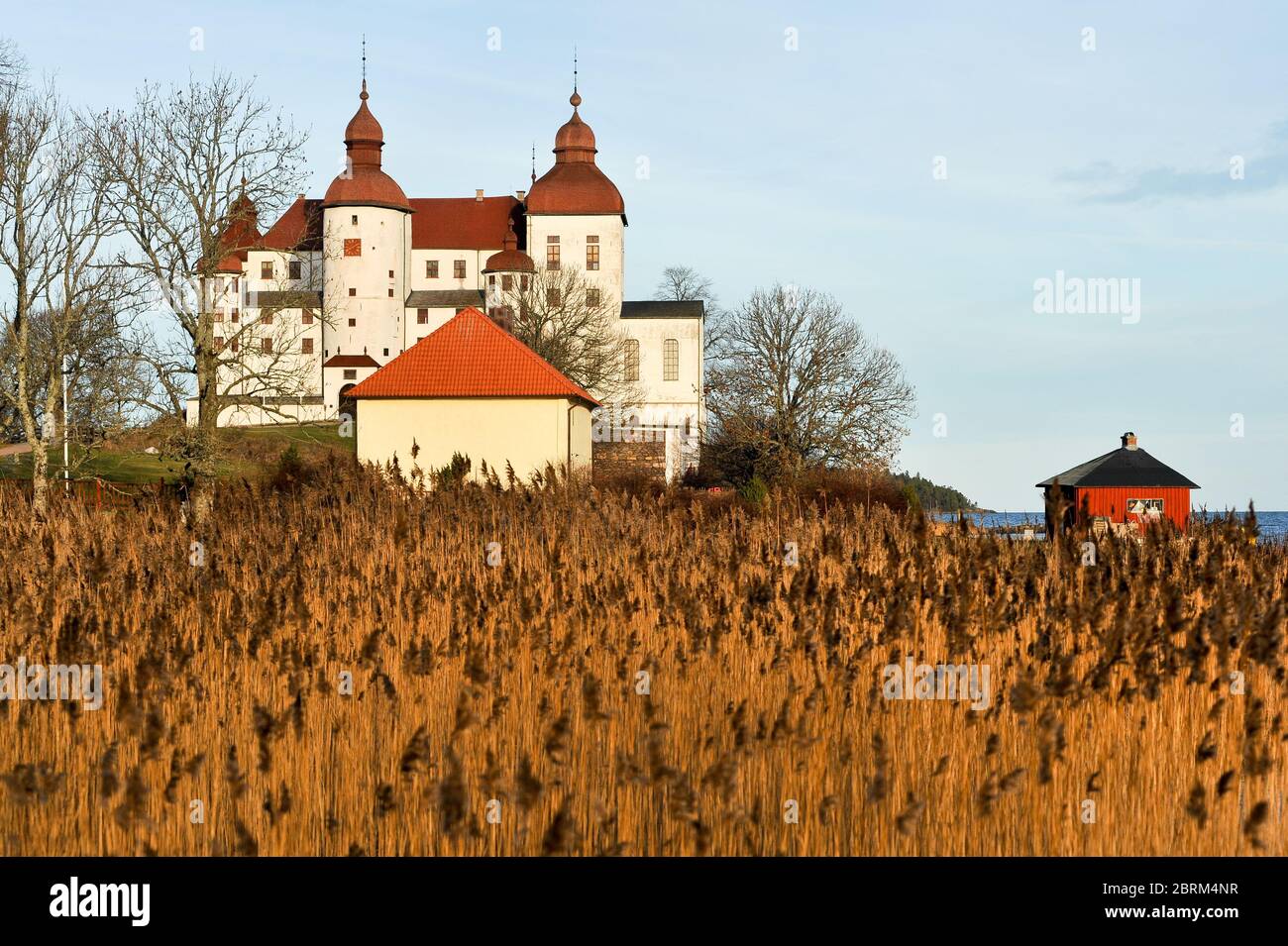 Baroque Lacko Slott (Lacko Castle) built on Kållandsö island on Lake ...