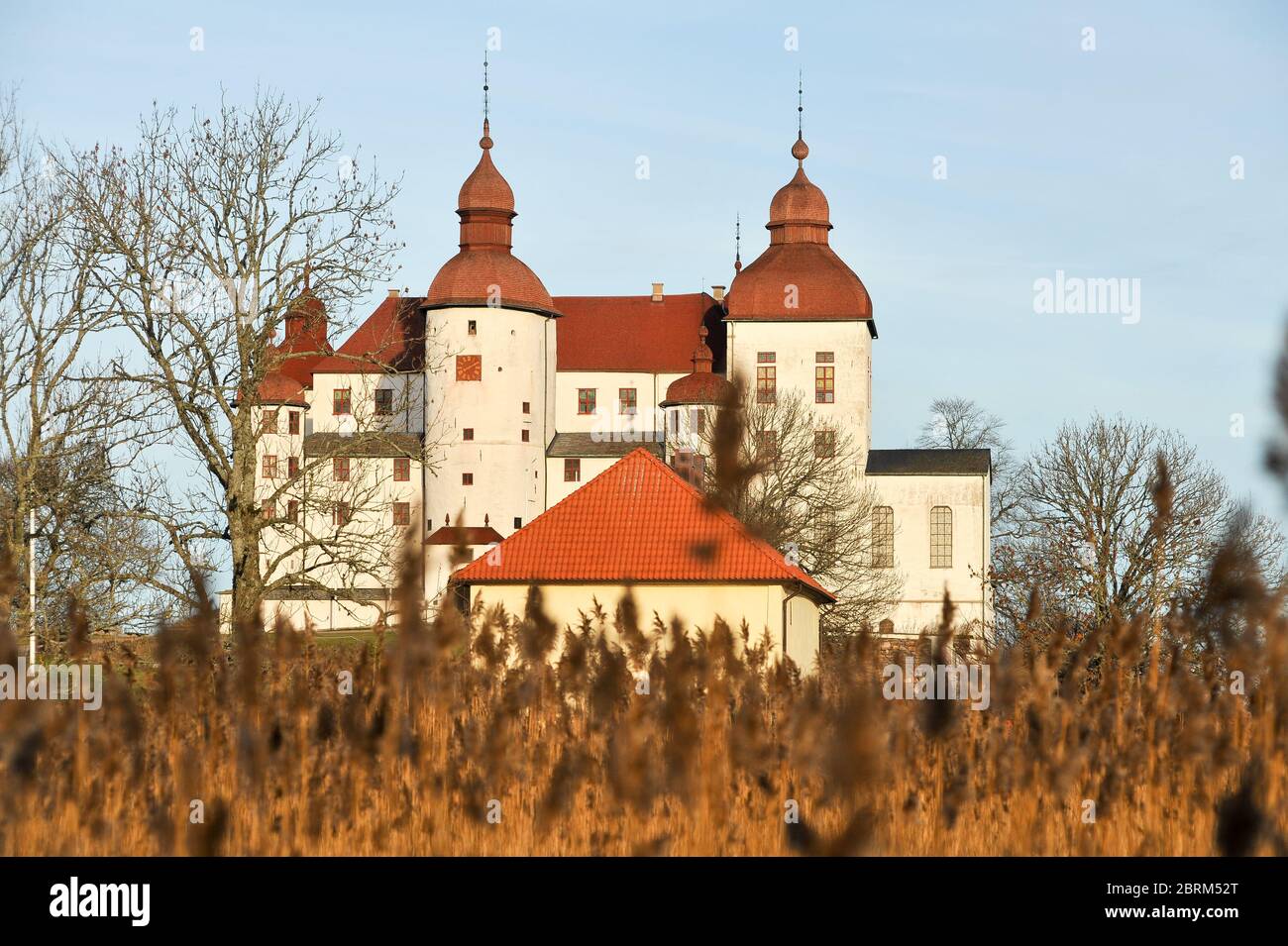 Baroque Lacko Slott (Lacko Castle) built on Kållandsö island on Lake ...