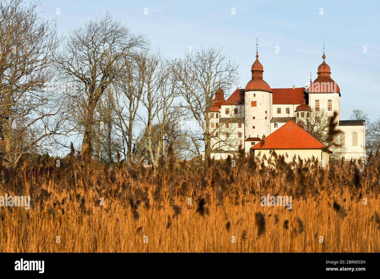 Baroque Lacko Slott (Lacko Castle) built on Kållandsö island on Lake ...