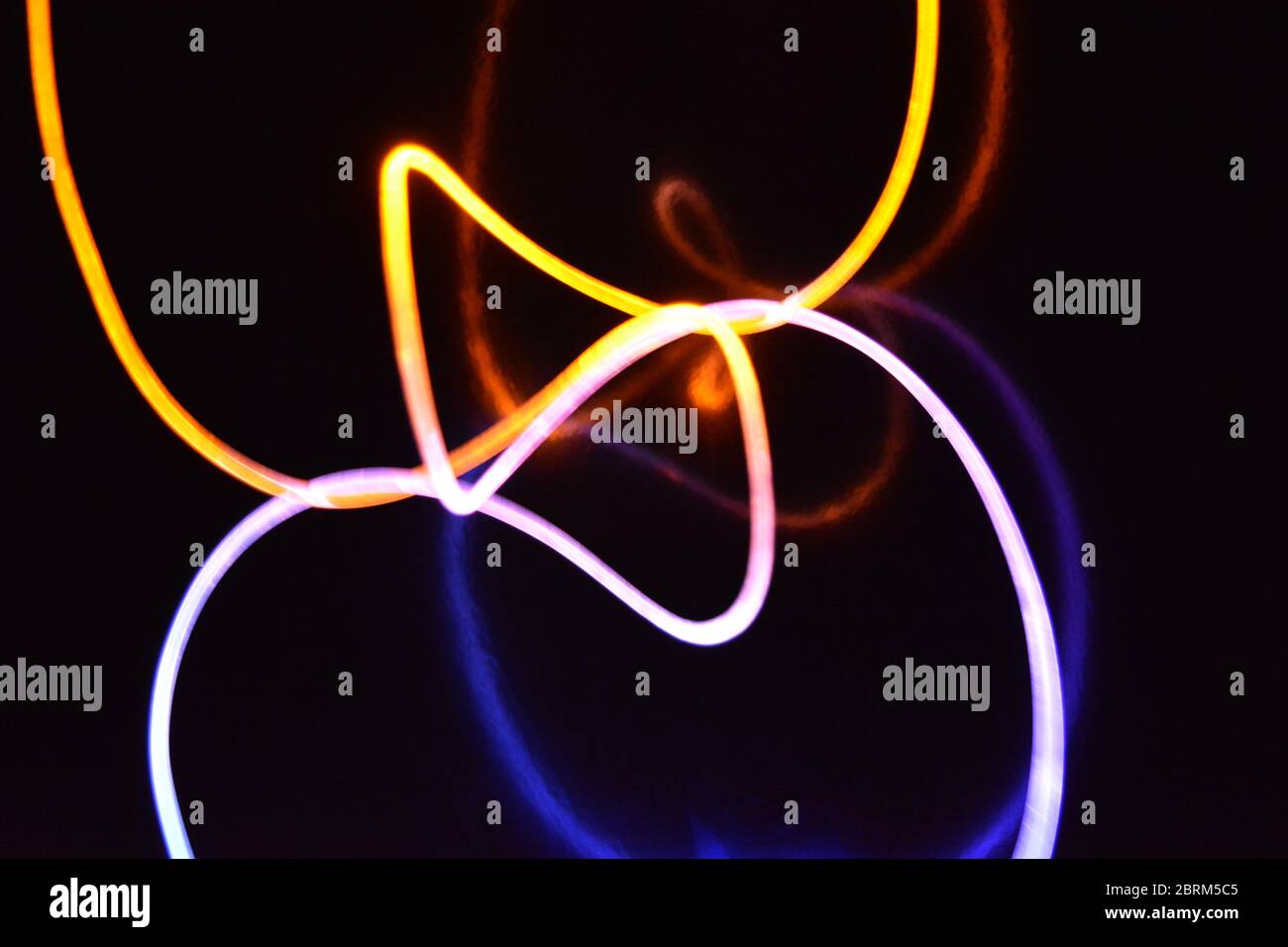 Yellow and blue light wire, a light guide wire with different light ...