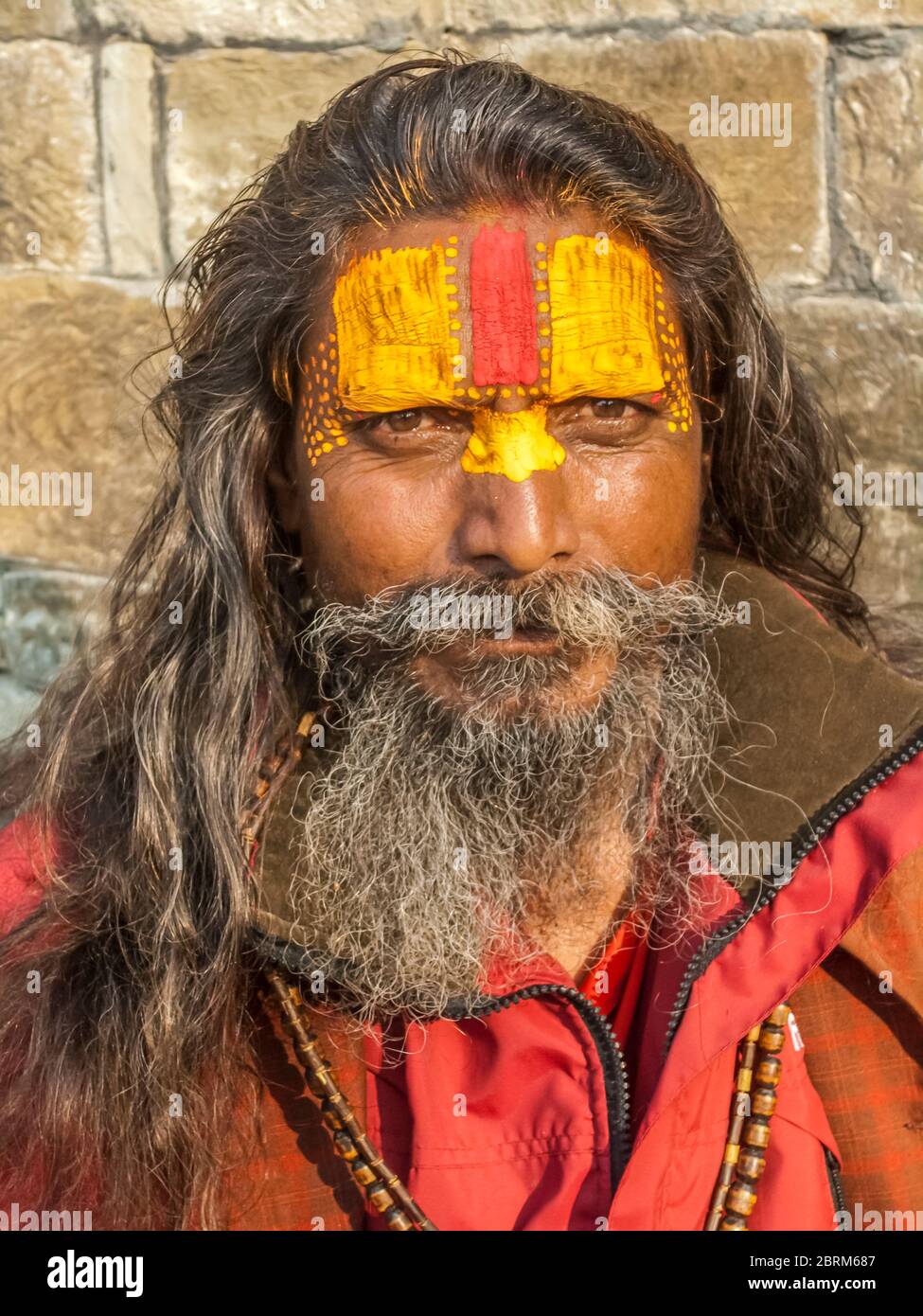 Kathmandu, Colourful Brahmin-Chetris Hindu Holy men at Pashuputinath ...