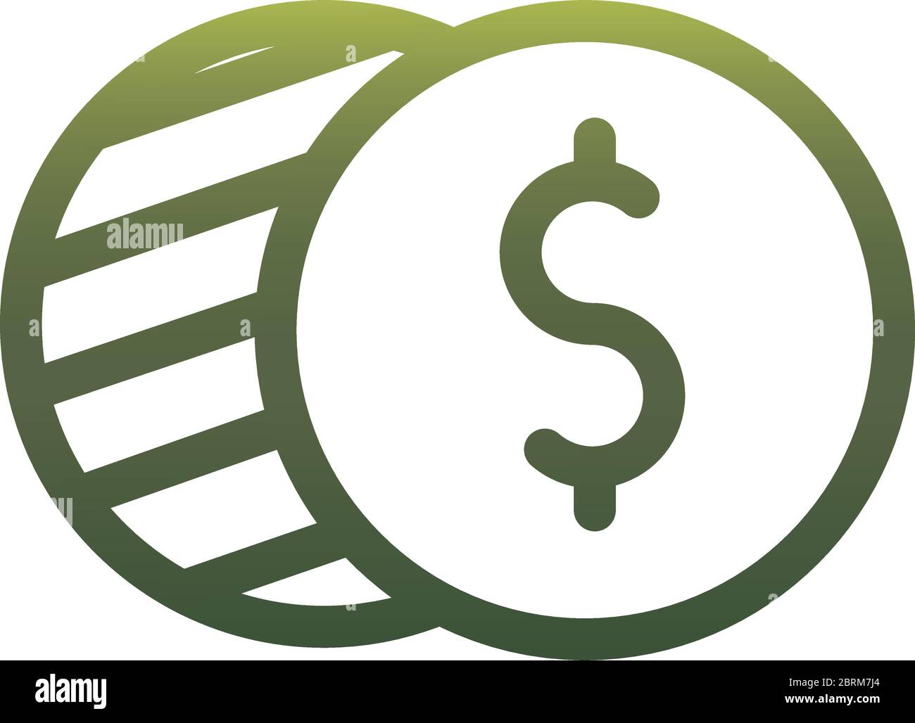 coins gradient style icon of money financial banking commerce and ...