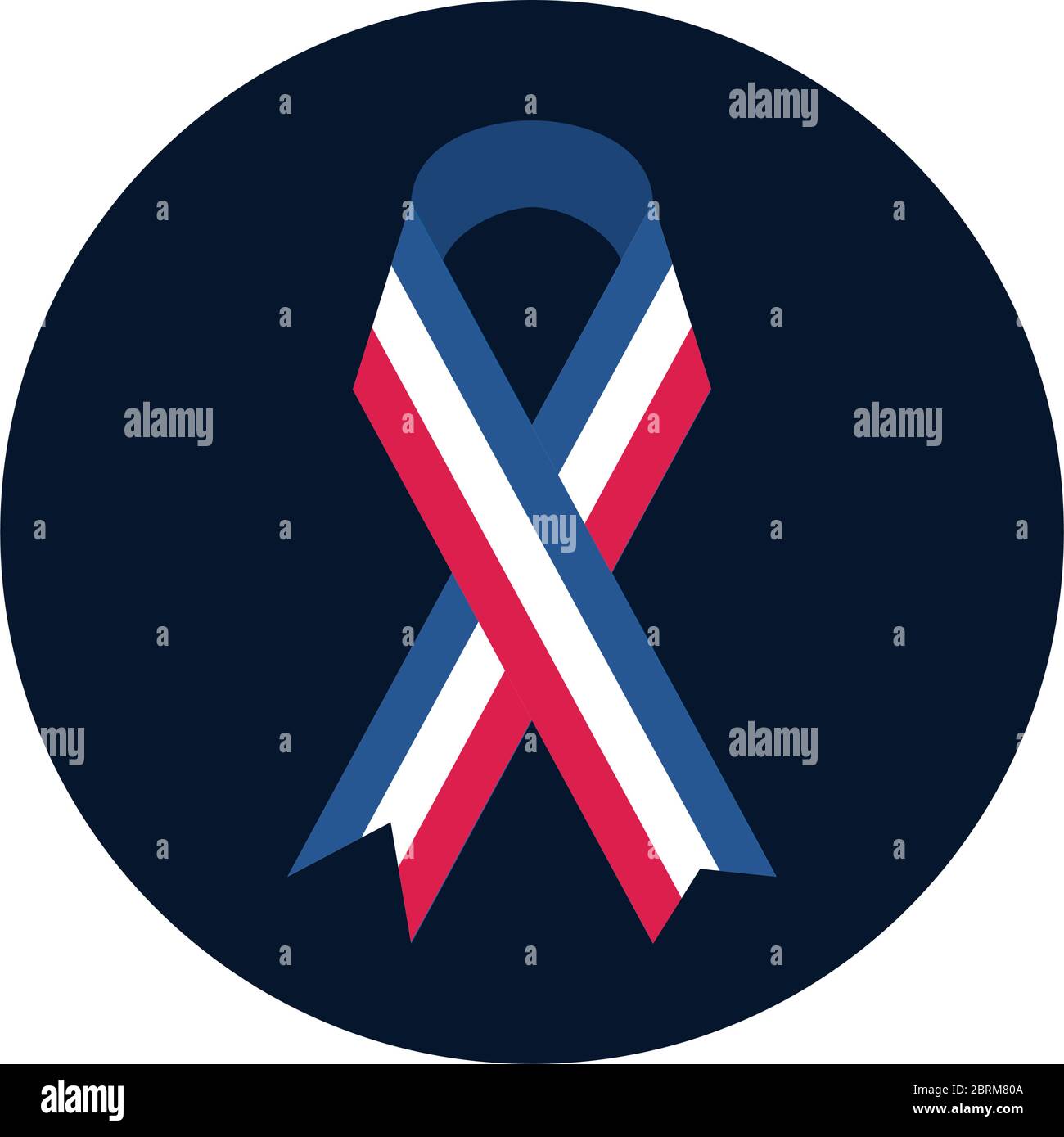 france ribbon block and flat style icon design, Bastille day and french ...