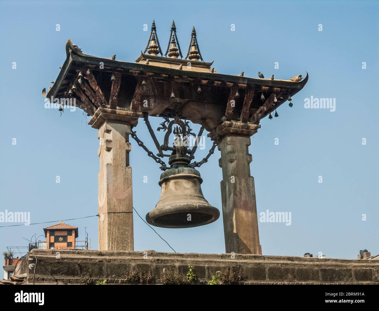 Nepal, Kathmandu. Colourful street scenes in the medieval Durbar Square ...