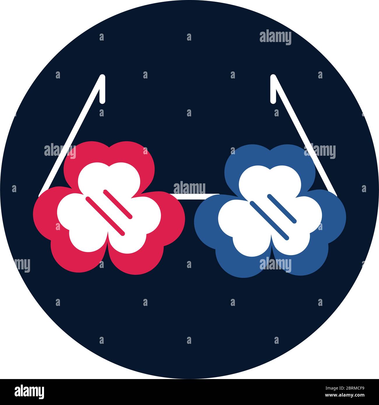 france flowers glasses block and flat style icon design, Bastille day ...