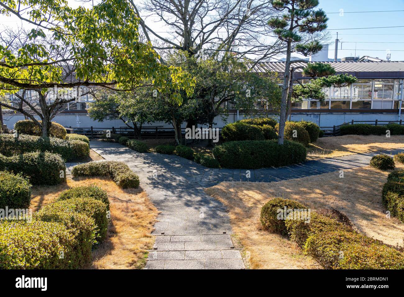 Ruins of Mihara Castle, also known as Ukishiro Castle, located in ...
