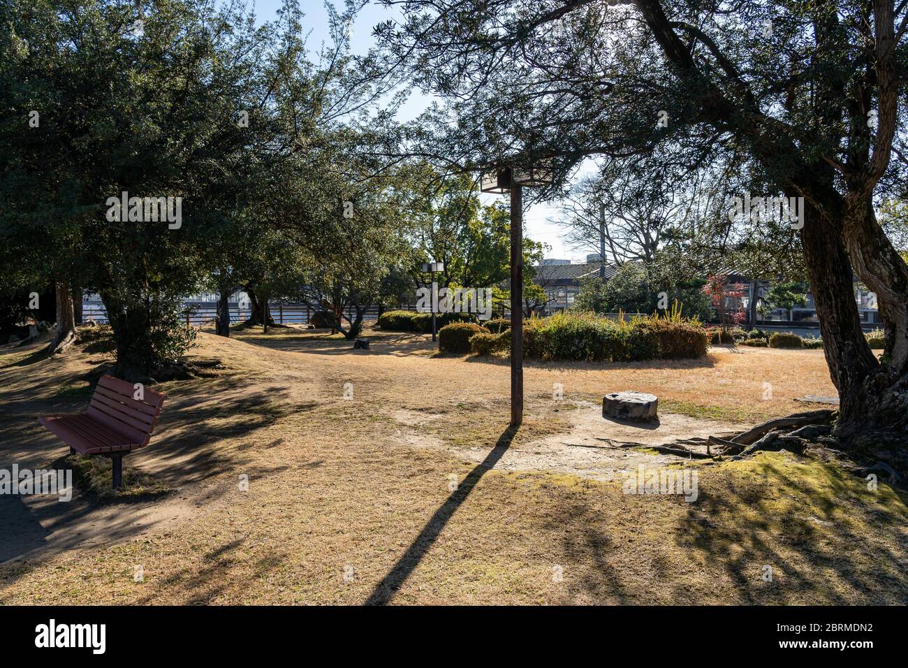 Ruins of Mihara Castle, also known as Ukishiro Castle, located in ...