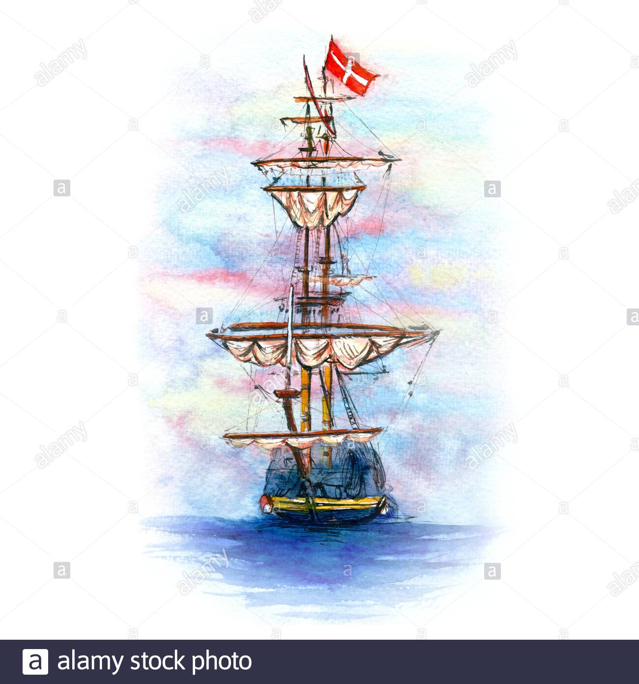 Danish Sailing Ship High Resolution Stock Photography and Images - Alamy