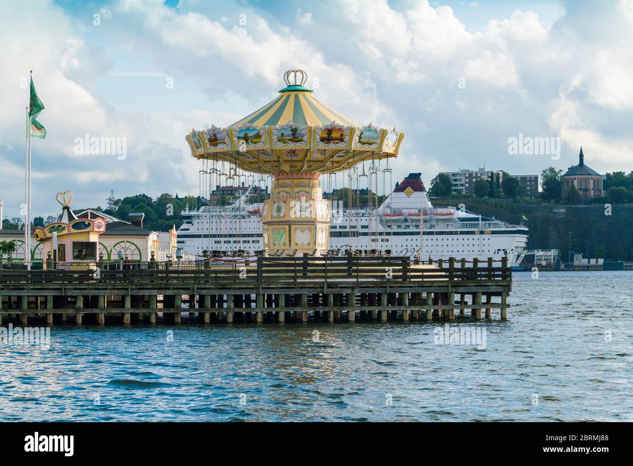 Grona Lund amusement park at Djurgarden in summer empty Stock Photo - Alamy