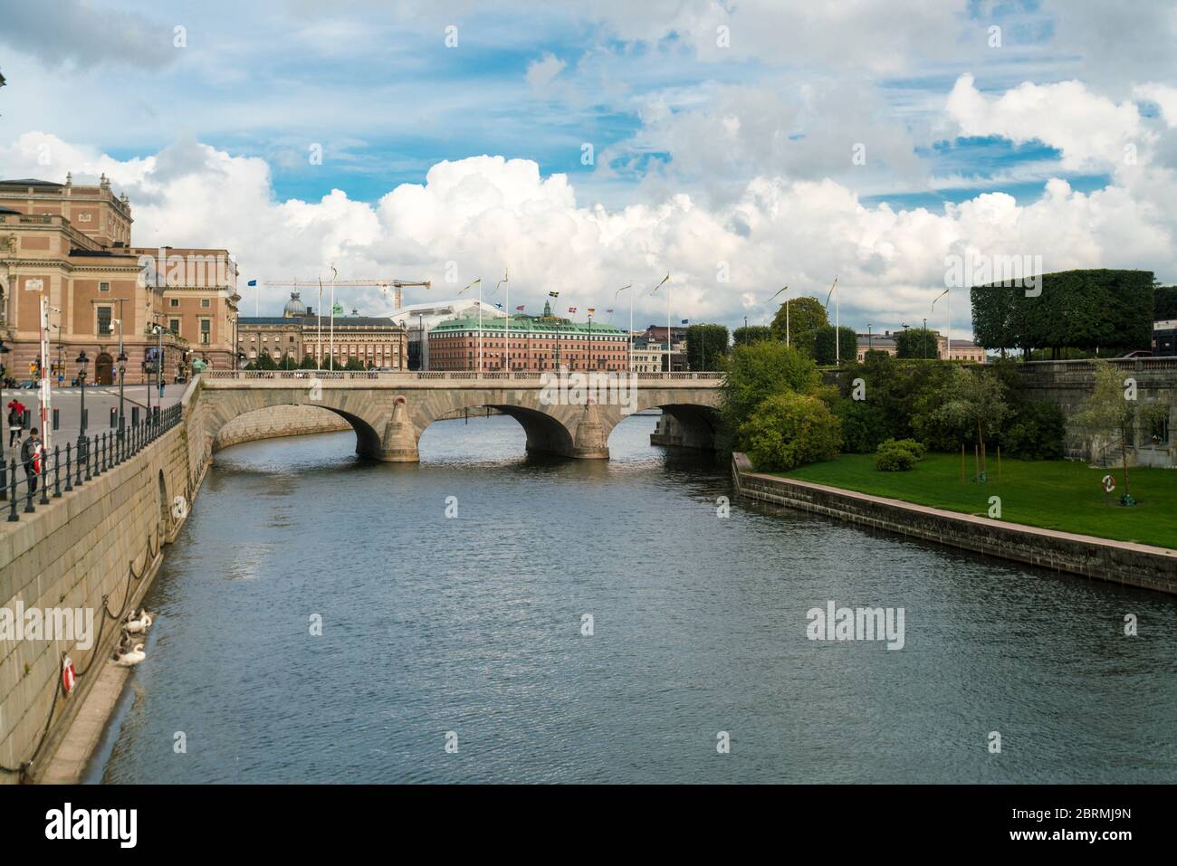 Norrbro bridge by the swedish parliament riksdag Stock Photo - Alamy