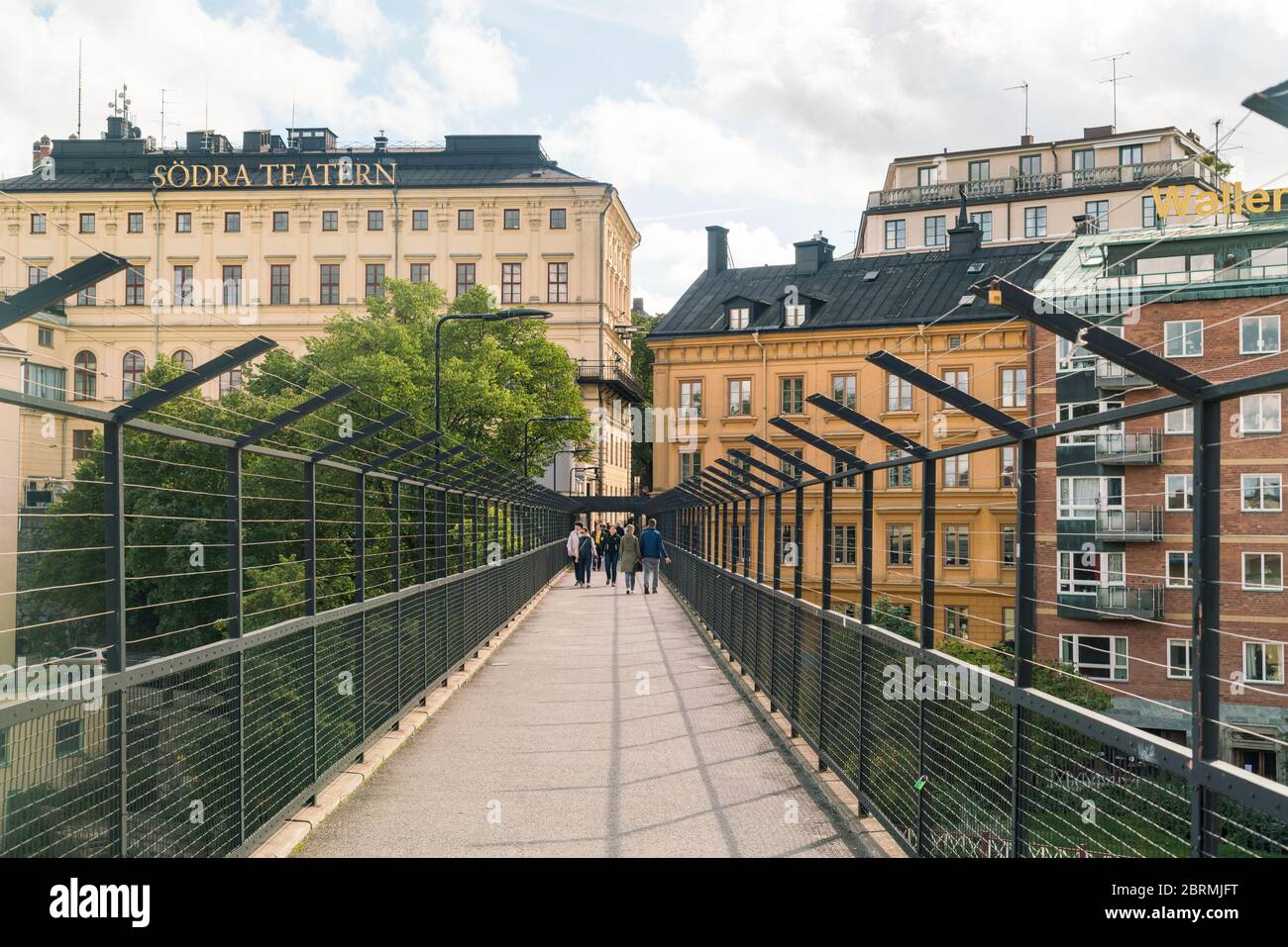 Bridge to Katarinahissen view point in slussen Stock Photo - Alamy