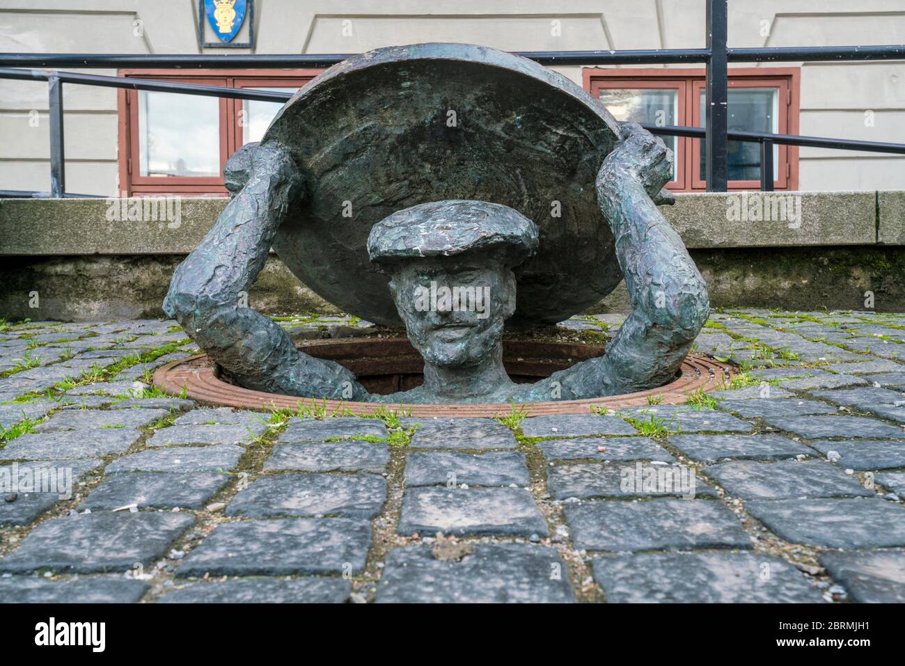 Statue art installation in Slussen Stock Photo - Alamy