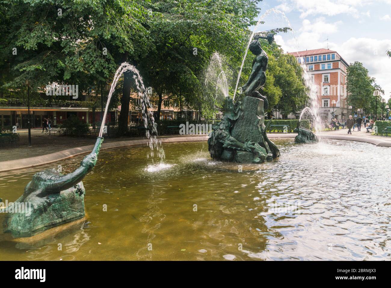 Fountain at Mariatorget in Sodermalm Stock Photo - Alamy