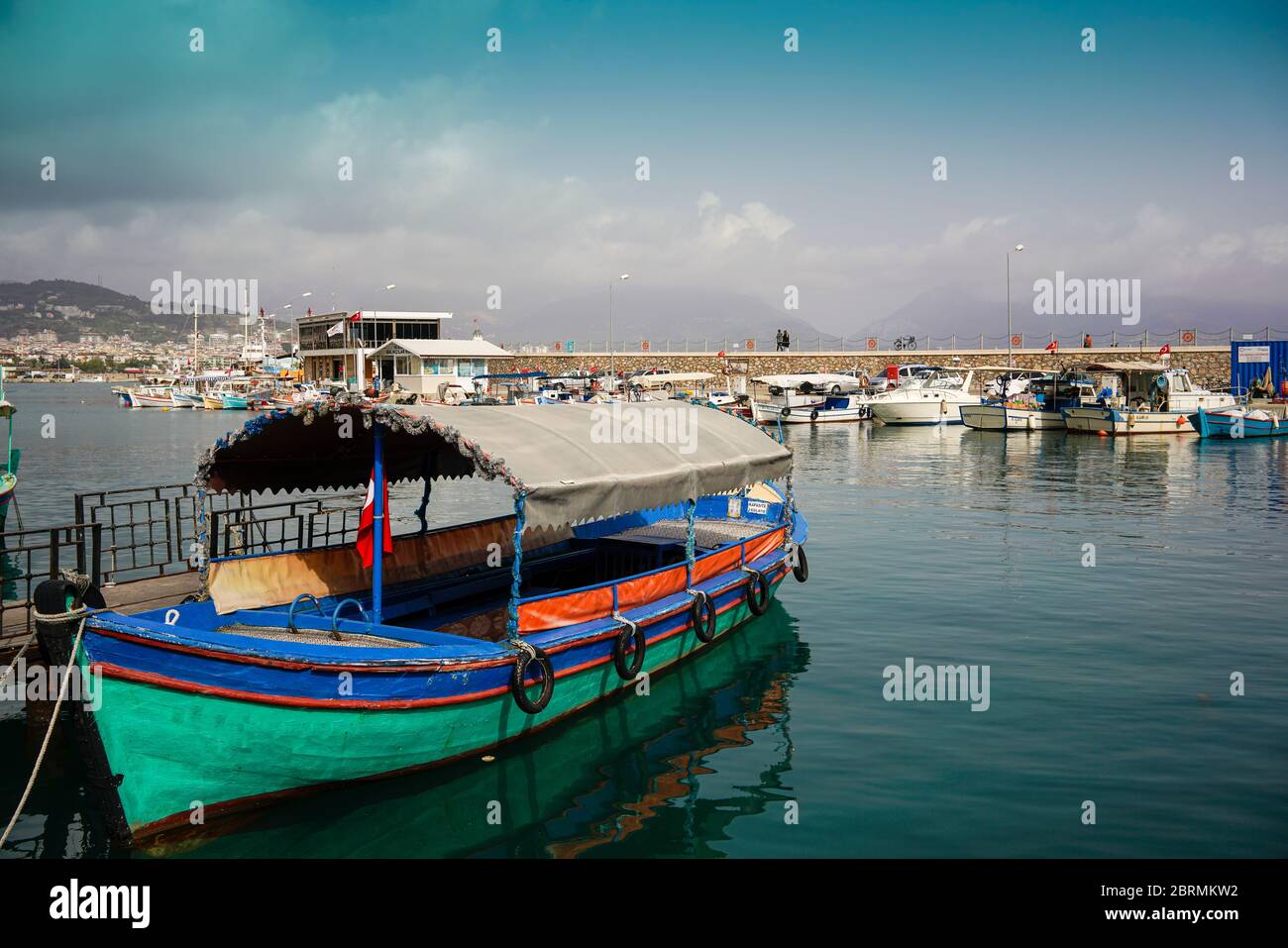 Tour boats in Alanya port Stock Photo - Alamy