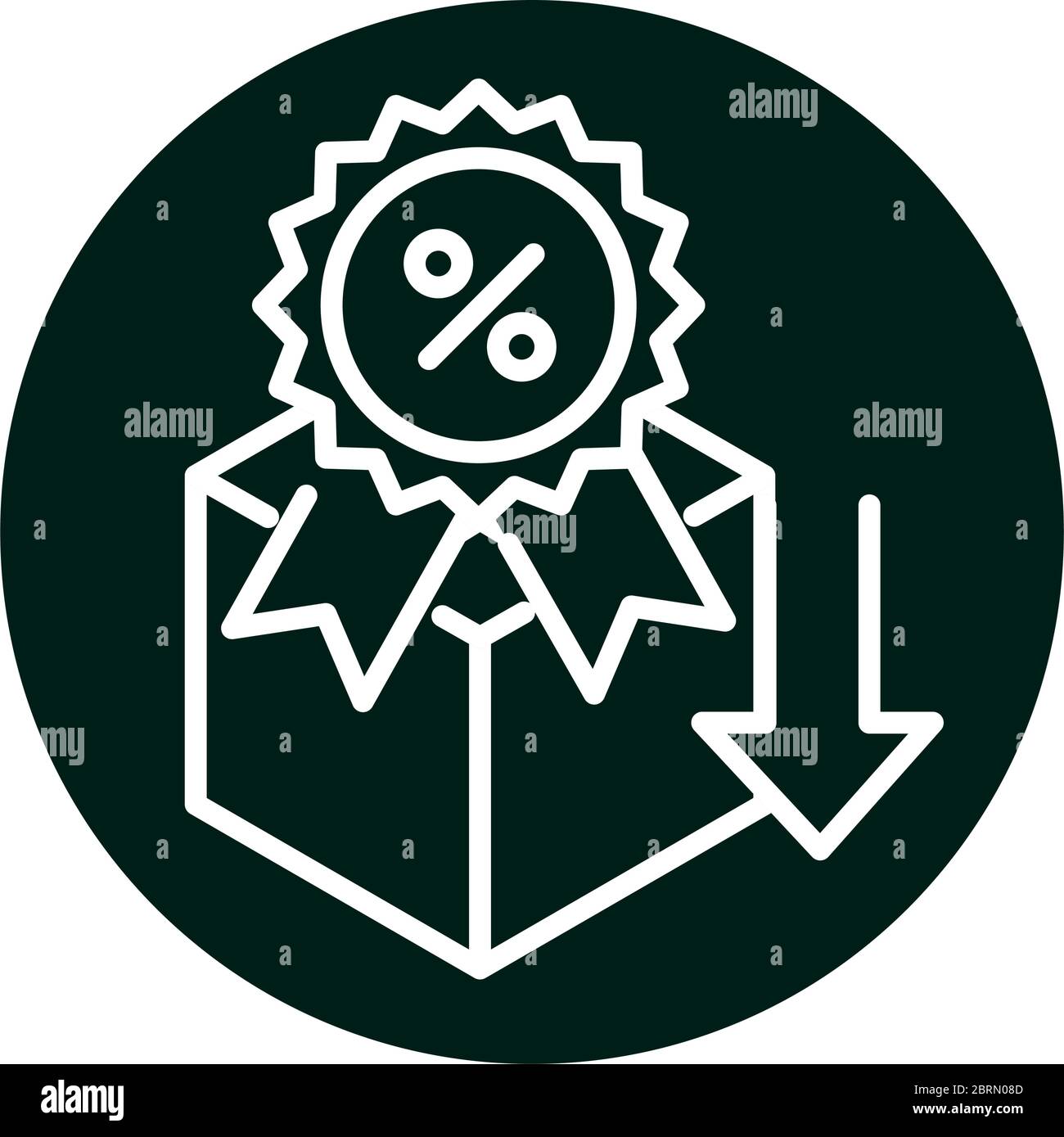 sale percentage seal stamp and box block and line style icon design of ...