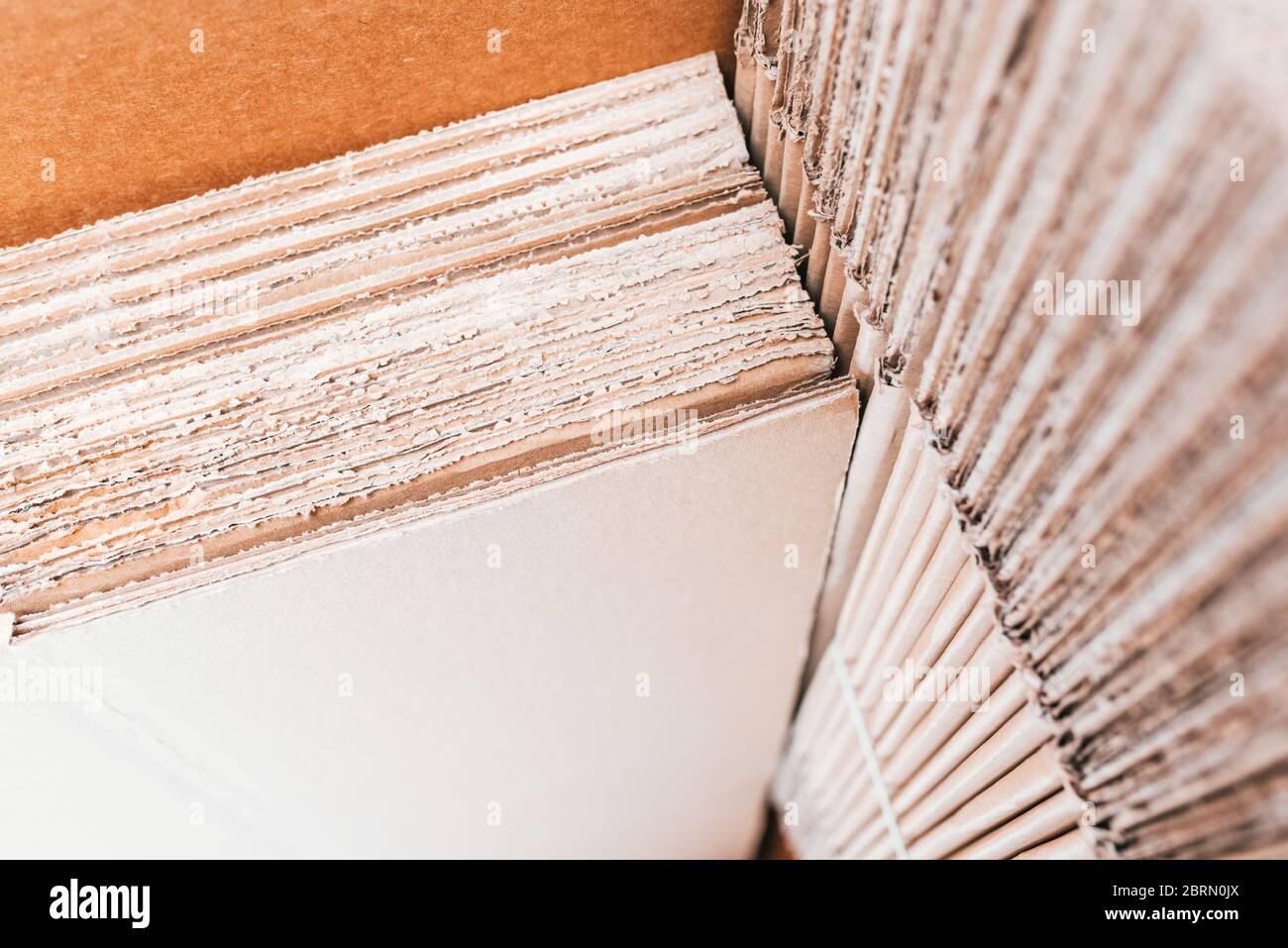 Home moving using corrugated cardboard boxes as protection material ...