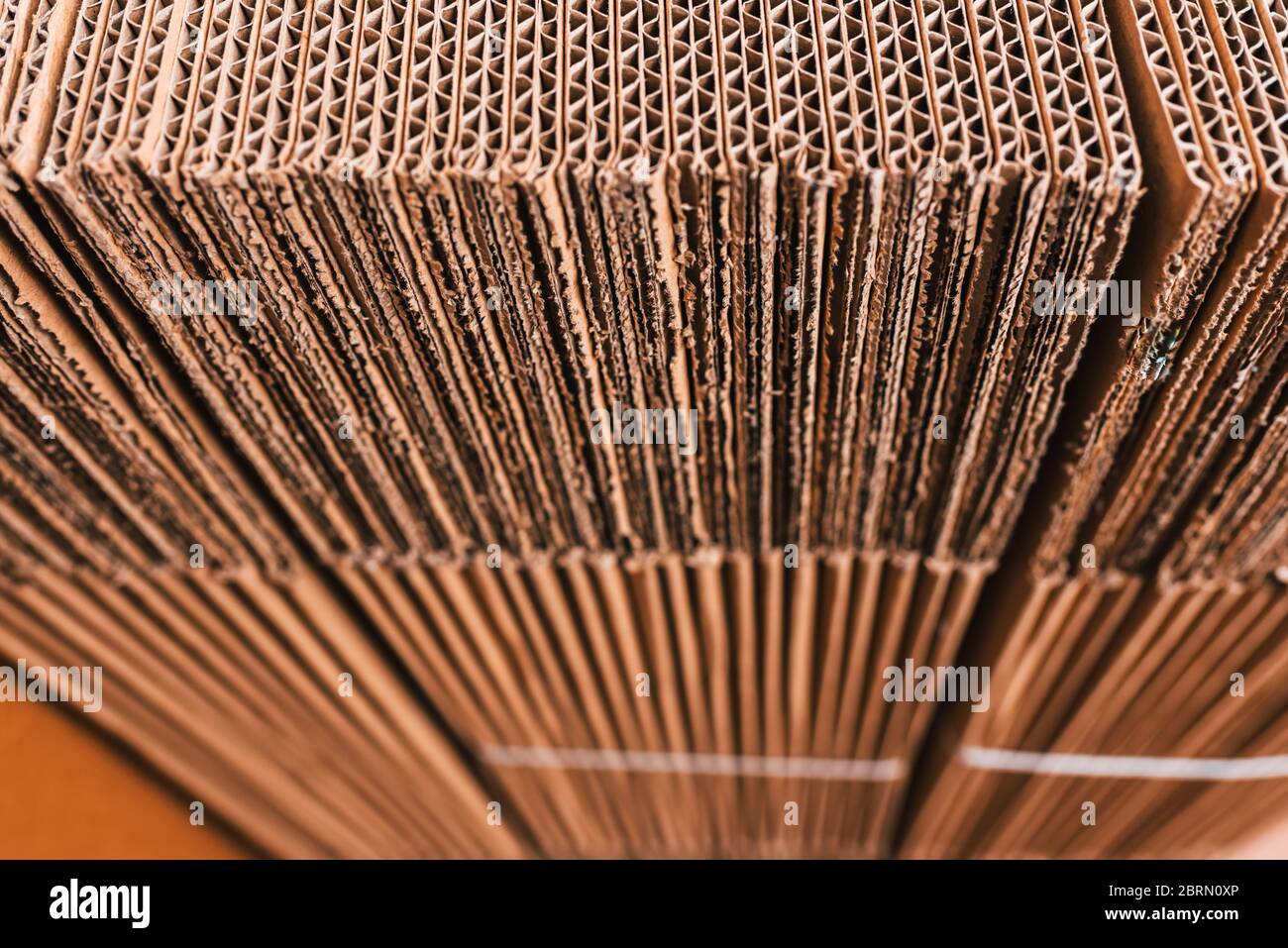 Macro detail of the corrugated cardboard sheets Stock Photo - Alamy