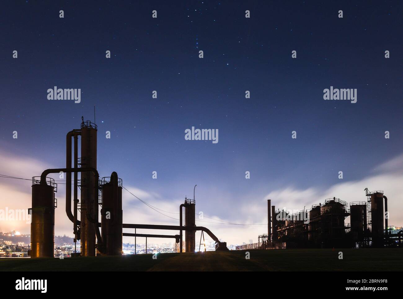 Gas Works Park at night Seattle,Washington,USA Stock Photo - Alamy