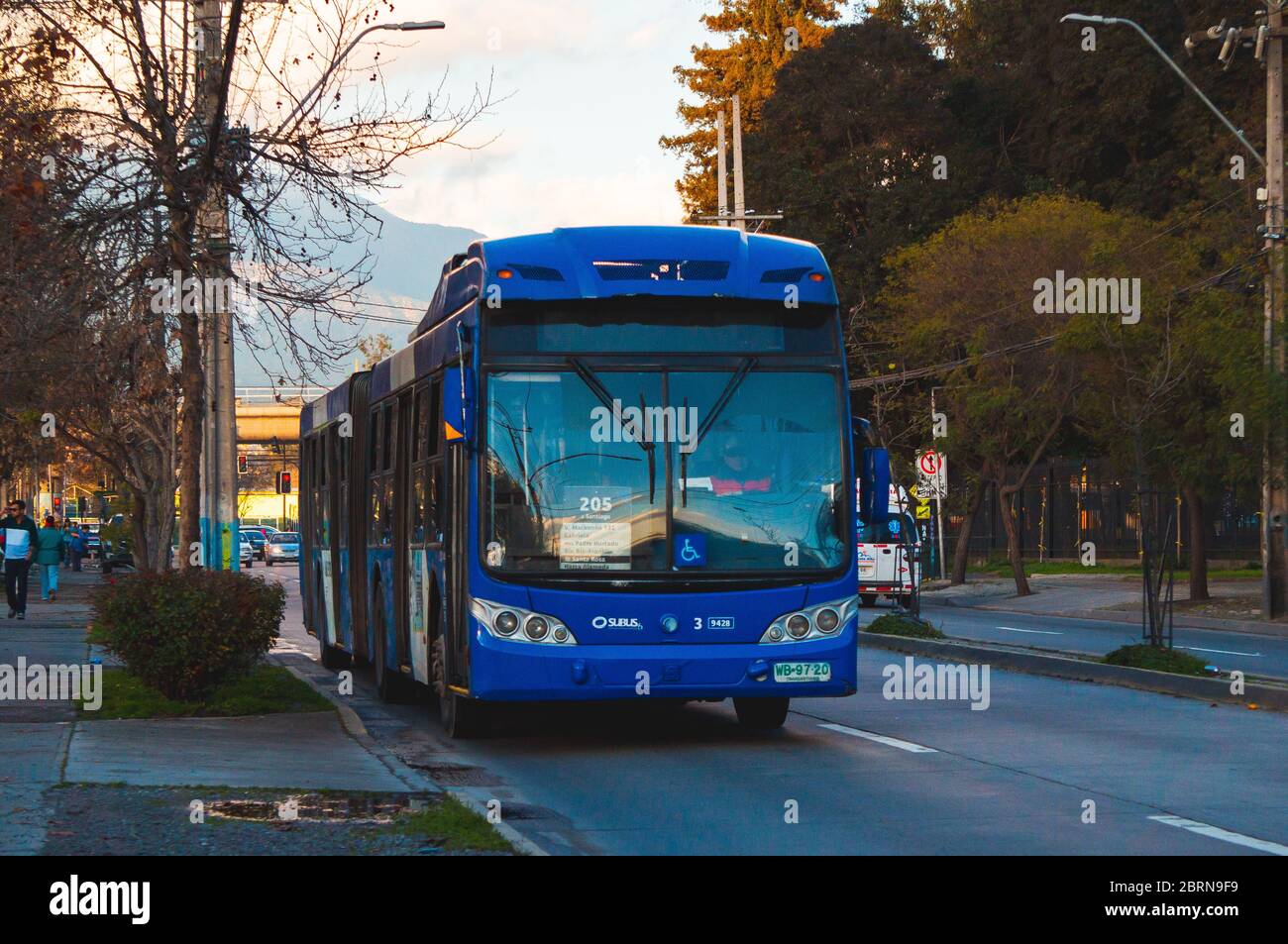 Santiago, Chile - July 2016: A Transantiago bus in Santiago Stock Photo ...